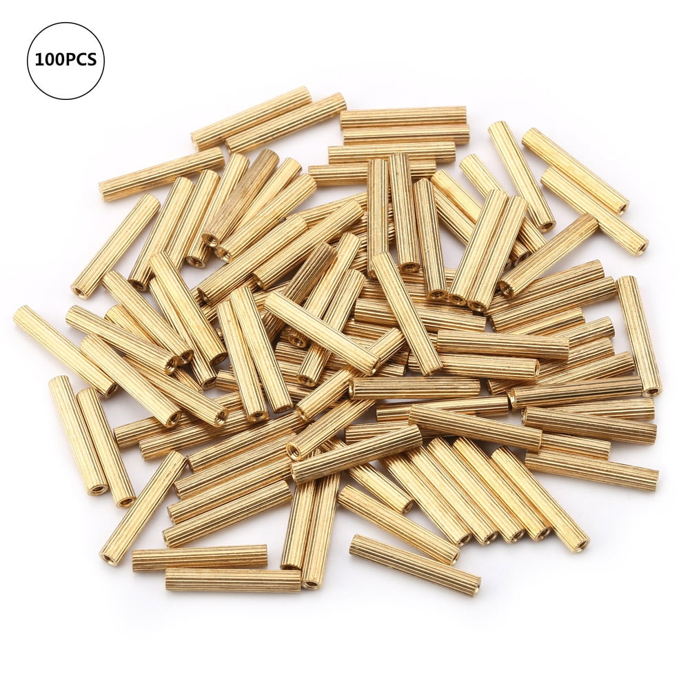 M2 Brass Female Female Spacer PCB Standoff, 100pcs Set, M2*19mm Length ...