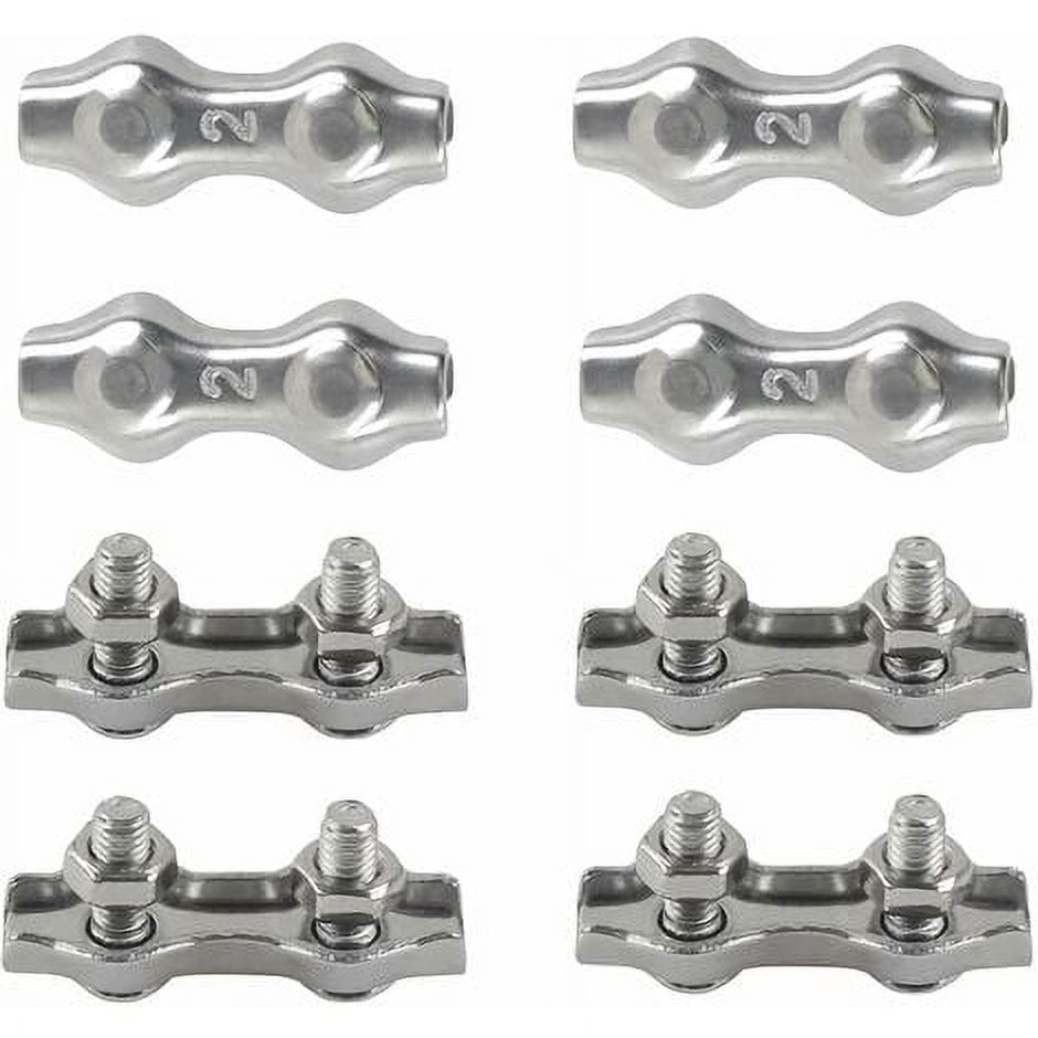 M2 Duplex Cable Clips 304 Stainless Steel Cable Clamps Duplex Wire Rope ...