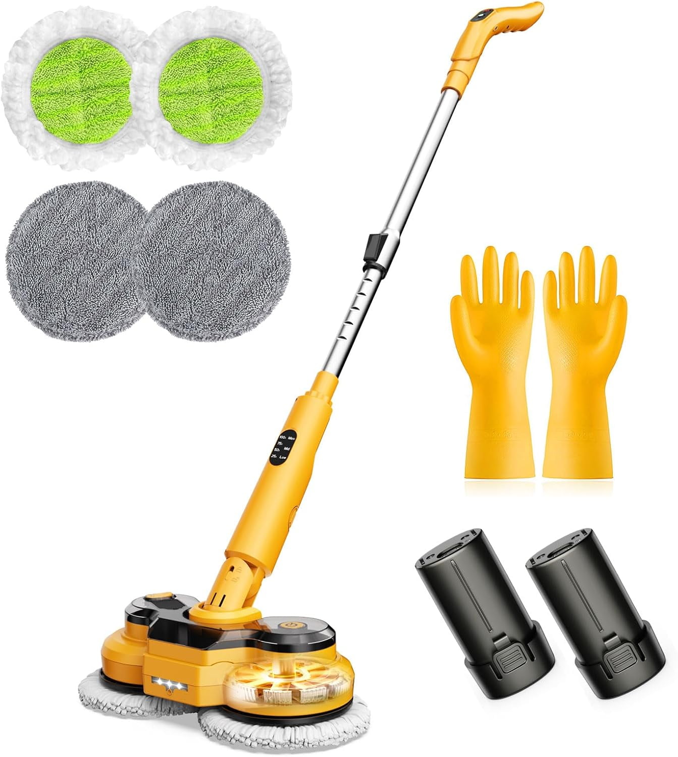 M2 Electric Mop with 5000mAh Battery,800RPM Cordless Mops for Floor ...