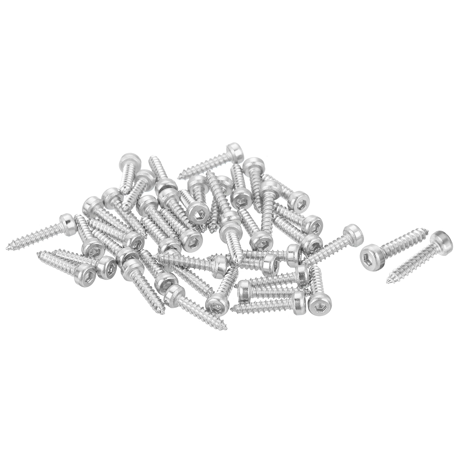 M2 Hex Socket Head Cap Self-Tapping Screw, 60Pack M2x10mm 304 Stainless ...
