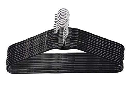 M2 Look Cloth Hanger Heavy Stainless Steel with Plastic Coating Clothes ...