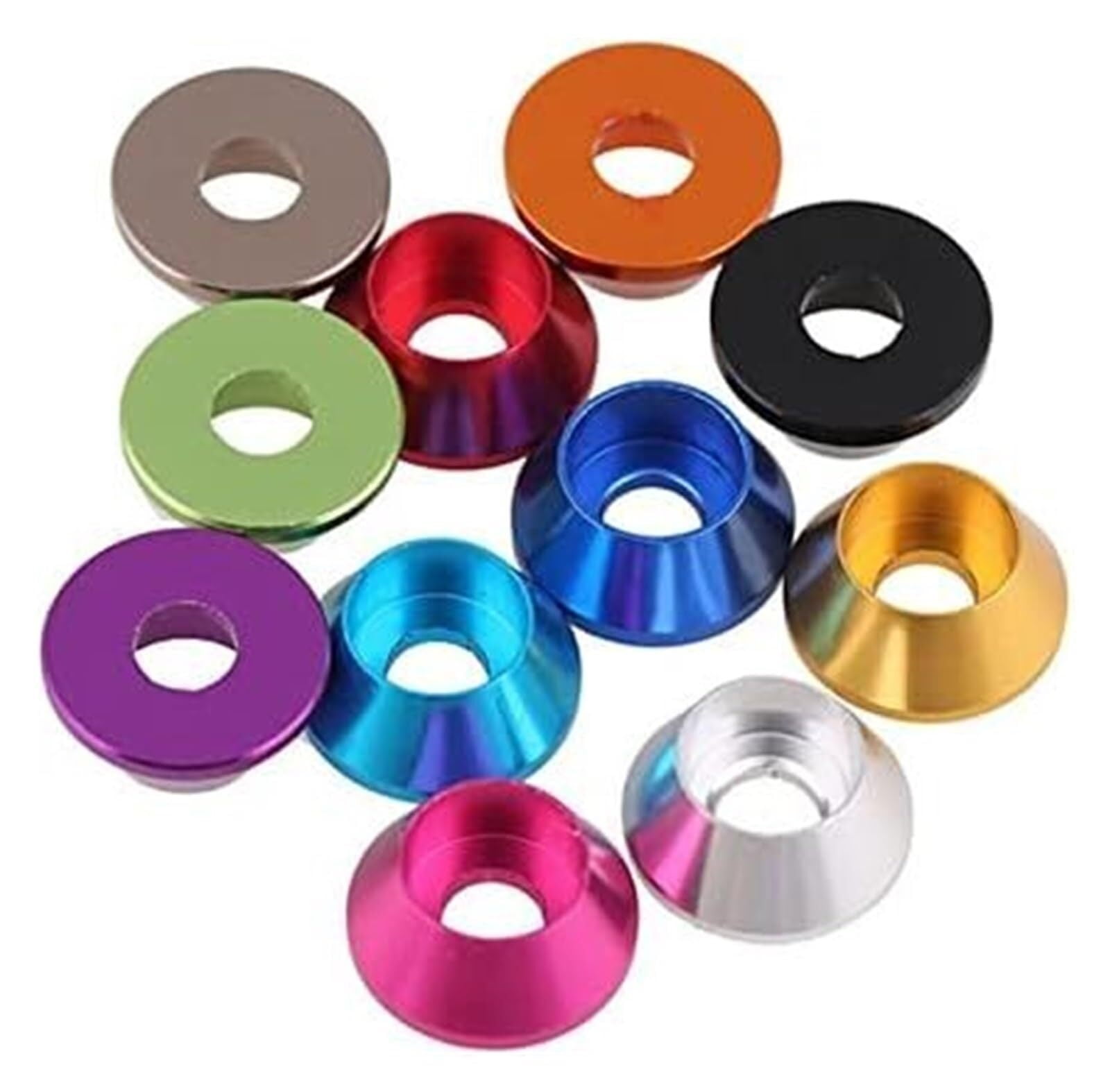 M2 M2.5 M3 M4 M5 M6 Anodized Aluminum Washer for Hex Socket Head Screw Bolt Washers Gasket, and ...