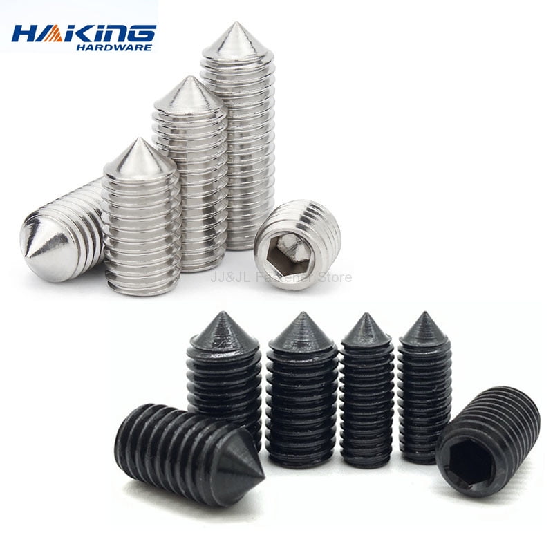 M2 M2.5 M3 M4 M5 M6 M8 Cone Point Grub Set Screws Bolts 304 Stainless ...