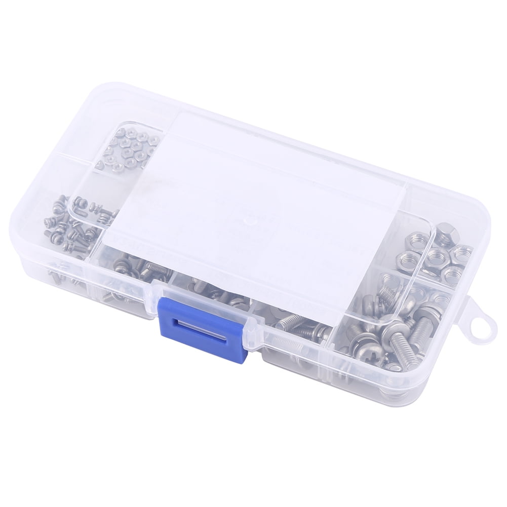 M2 M2.5 M3 M4 M5 Stainless Steel Screws Nuts Assortment Kit, SS304 Pan ...