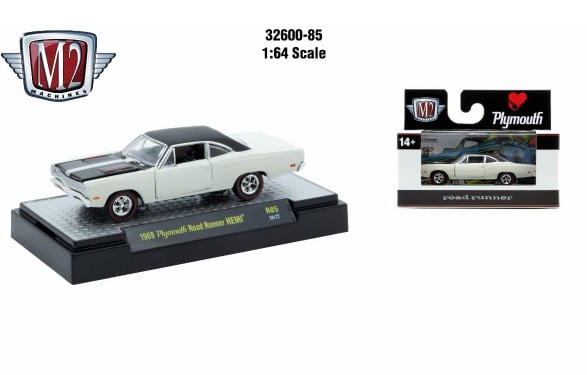 M2 Machines 1:64 Detroit Muscle R85 1969 Plymouth Road Runner Hemi ...