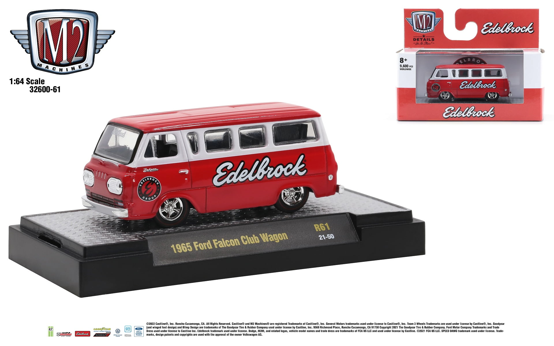 M2 Machines 1:64 Detroit Muscle Release 61 1965 Ford Falcon Club Wagon ...