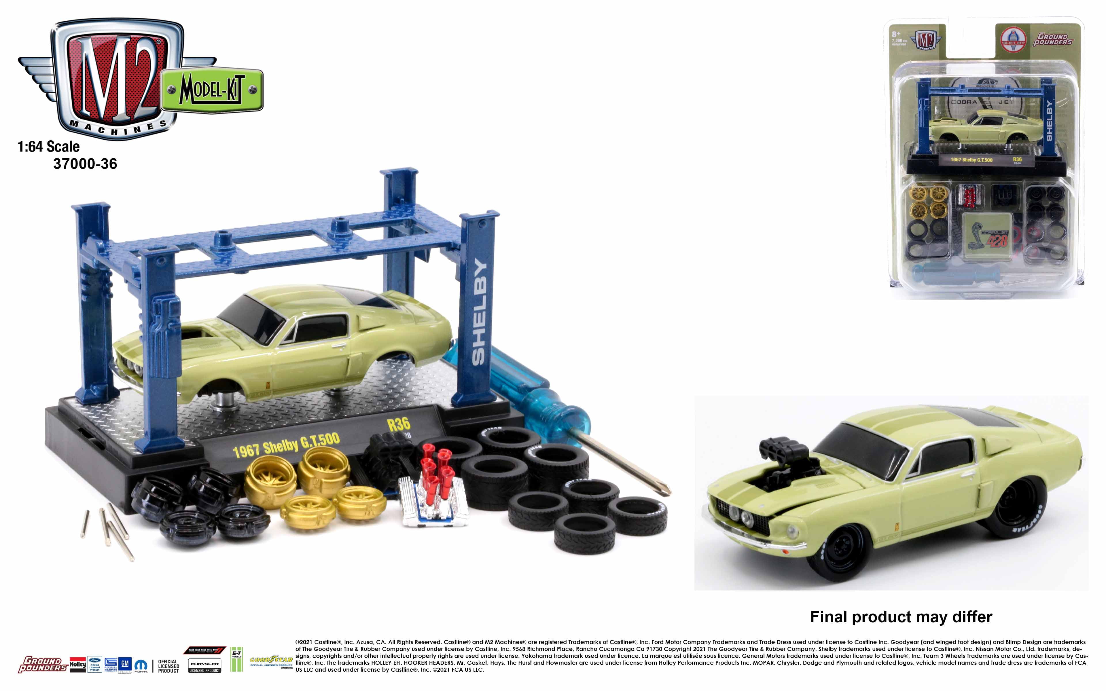 M2 Machines 1:64 Model Kit Release 36 1967 Shelby Gt500 Ground Pounder ...