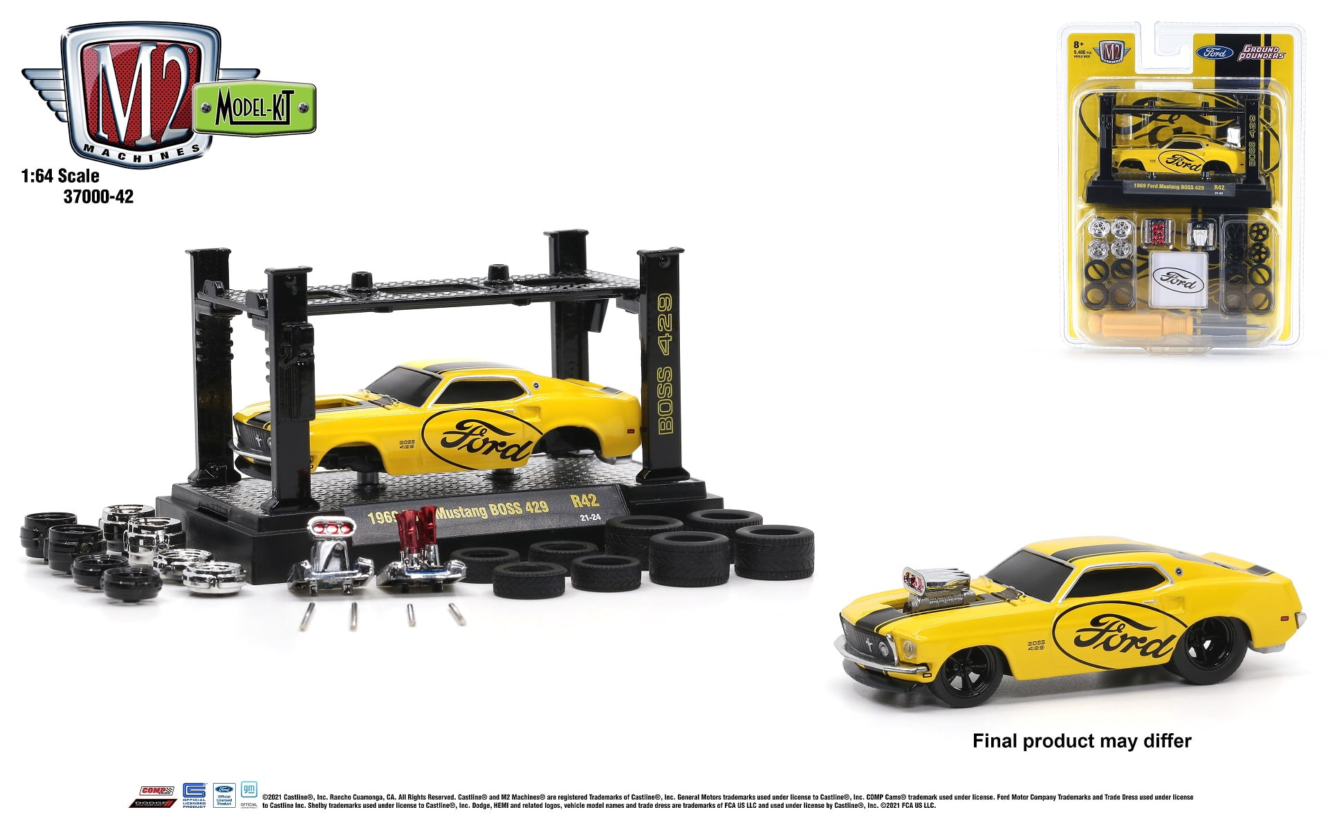 M2 Machines 1:64 Model Kit Release 42 1969 Ford Mustang Boss 429 ...