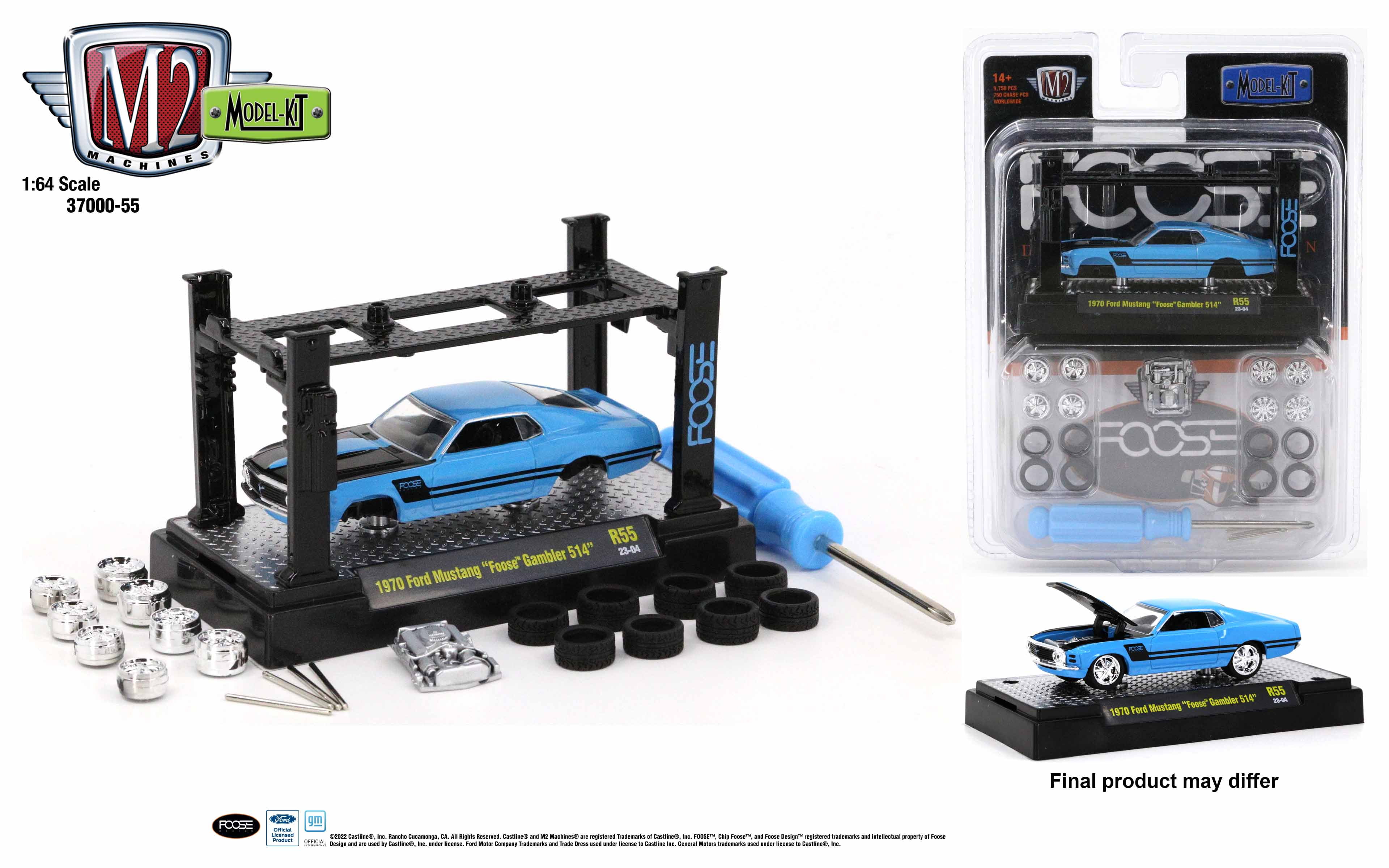M2 Machines 1:64 Model Kit Release 55 1970 Ford Mustang Foose Gambler ...