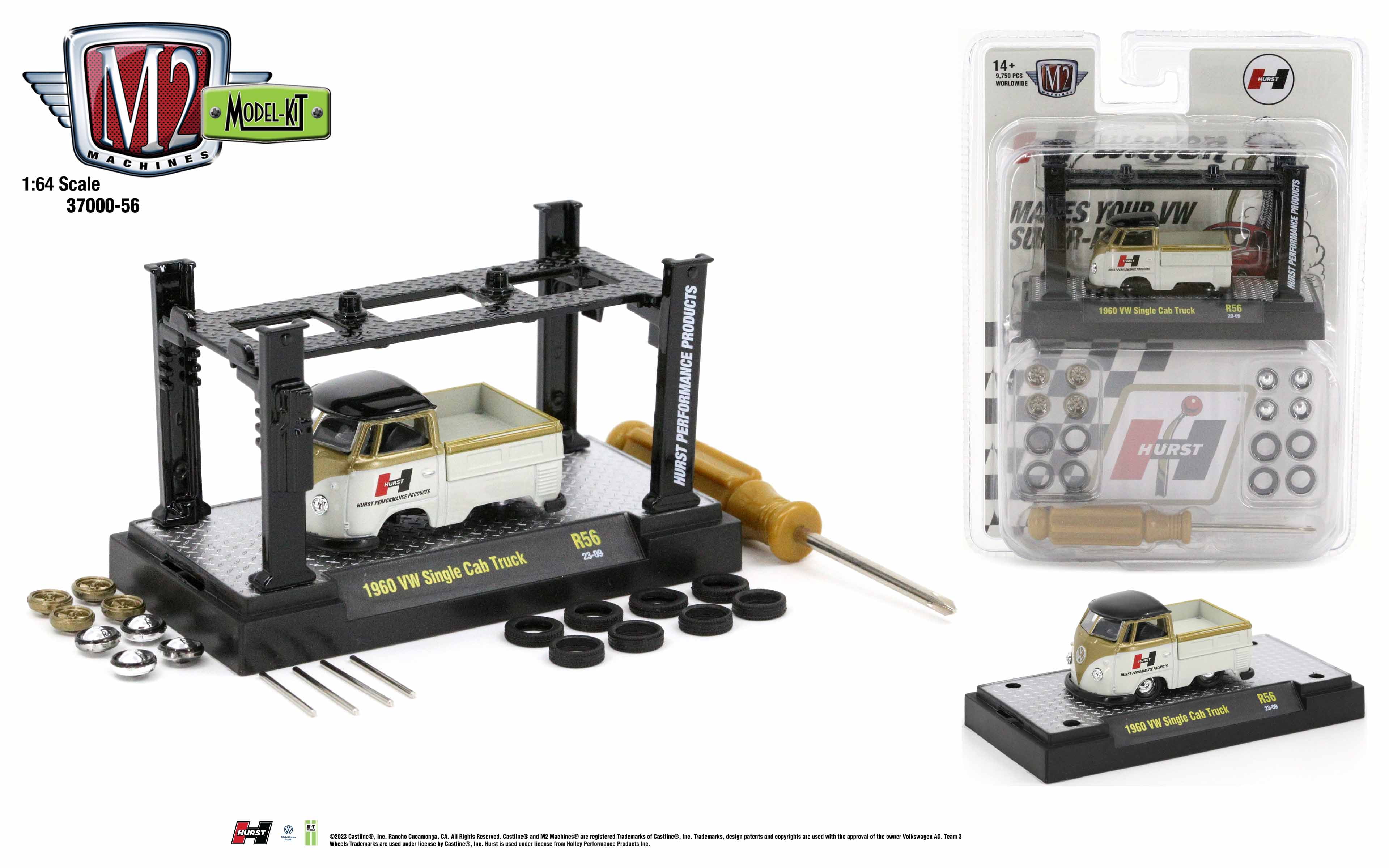 M2 Machines 1:64 Model Kit Release 56 1960 Vw Single Cab Truck ...