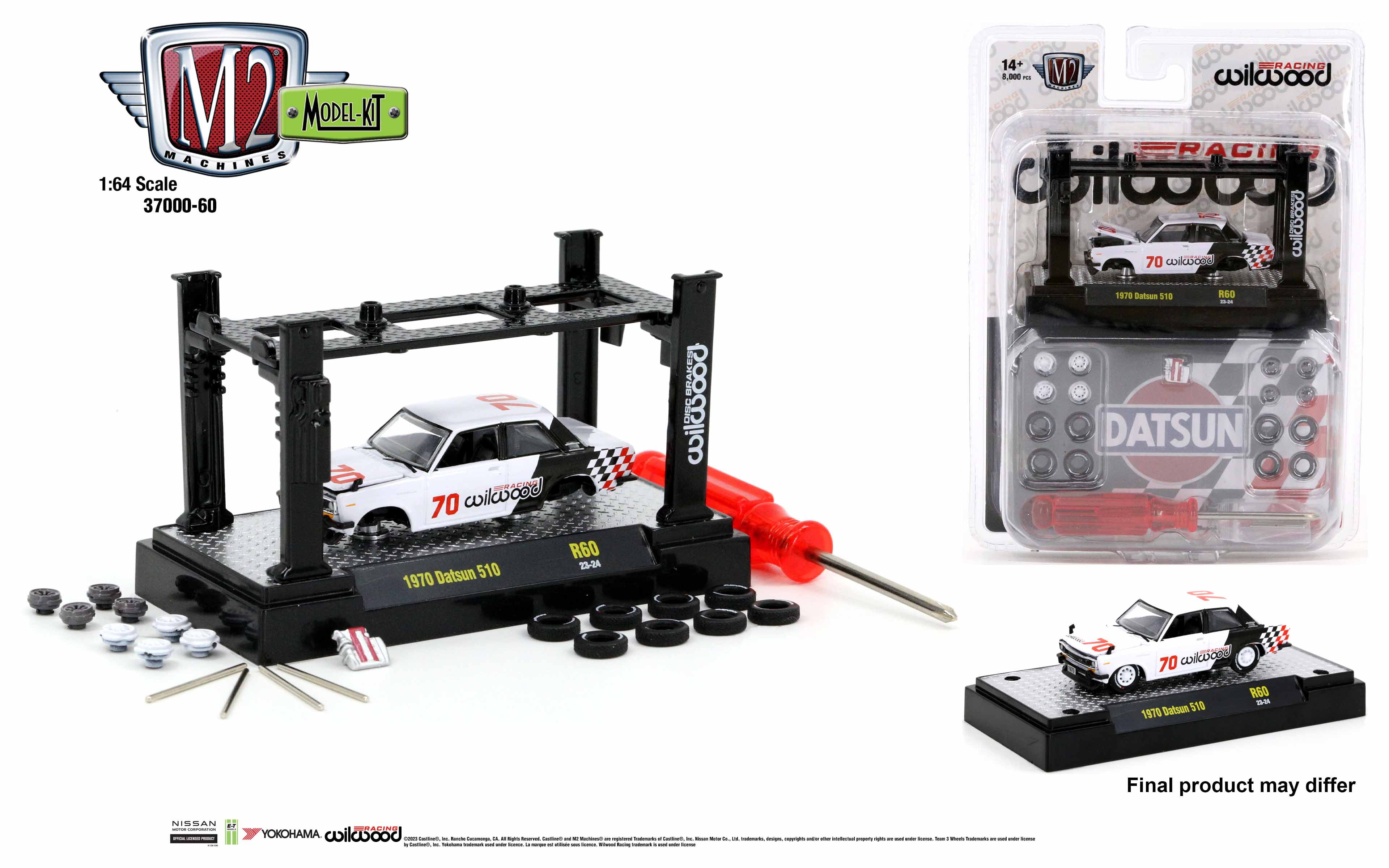 M2 Machines 1:64 Model Kit Release 60 1970 Datsun 510 - Walmart.com