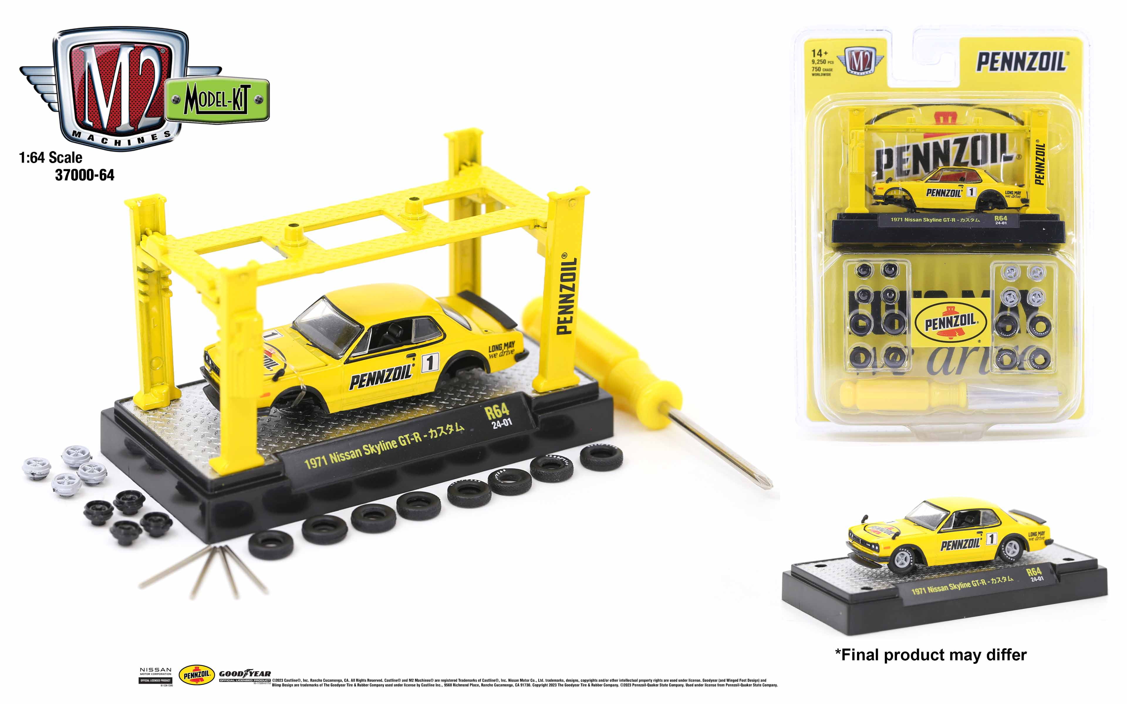 M2 Machines 1:64 Model Kit Release 64 1971 Nissan Skyline Gtr - Walmart.com