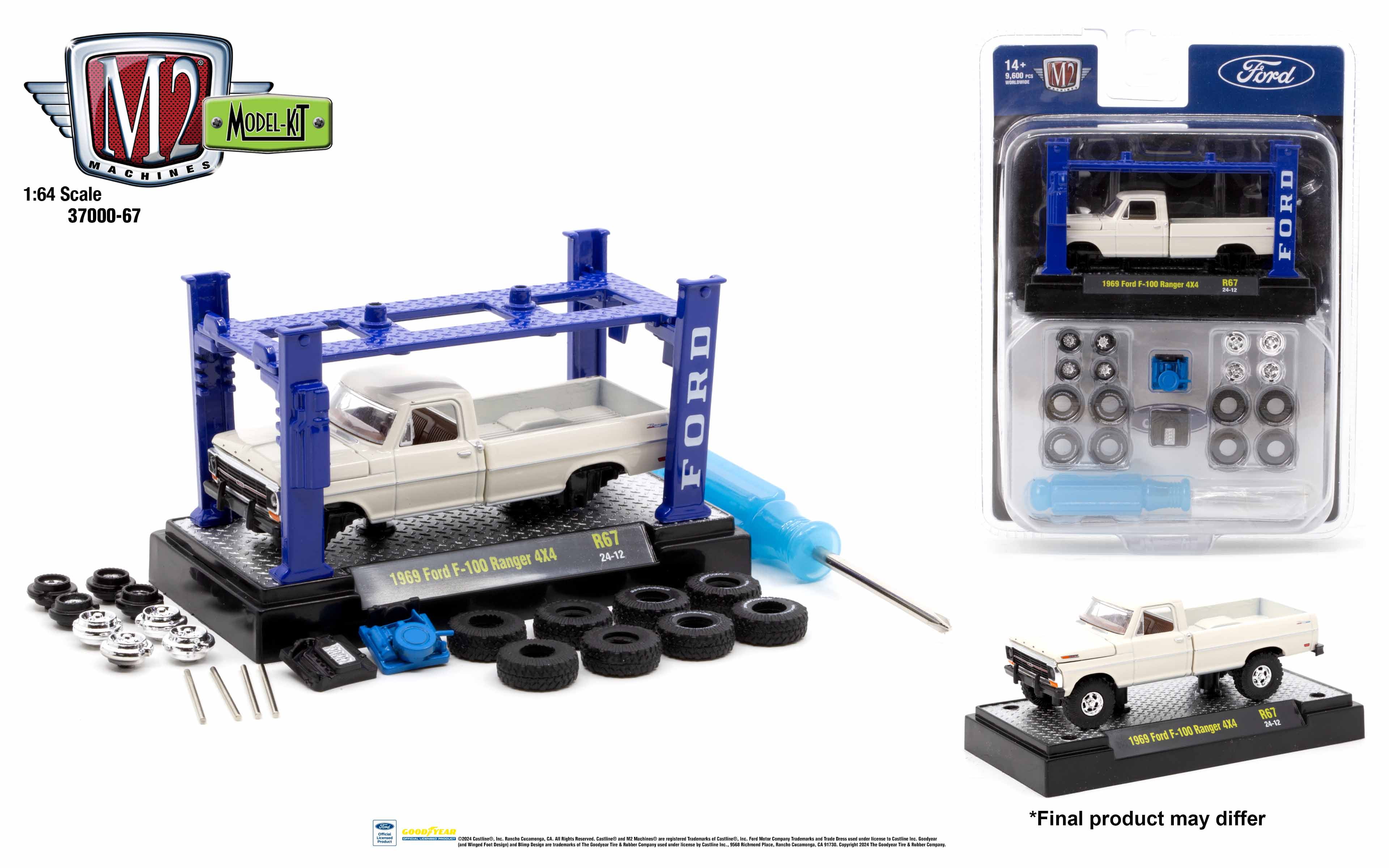 M2 Machines 1:64 Model Kit Release 67 1969 Ford F-100 Ranger 4X4 ...