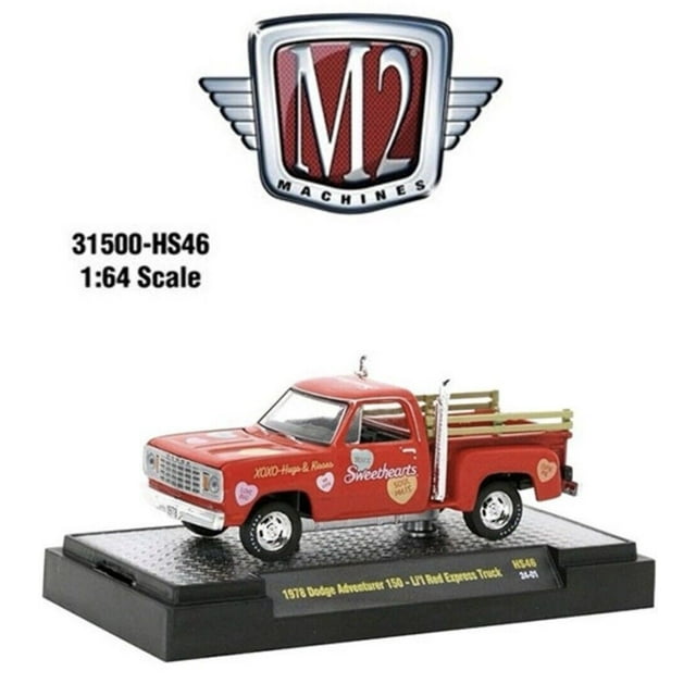 M2 Machines 1:64 Sweethearts 1978 Dodge Adventurer 150 Lil Red Ex Truck ...