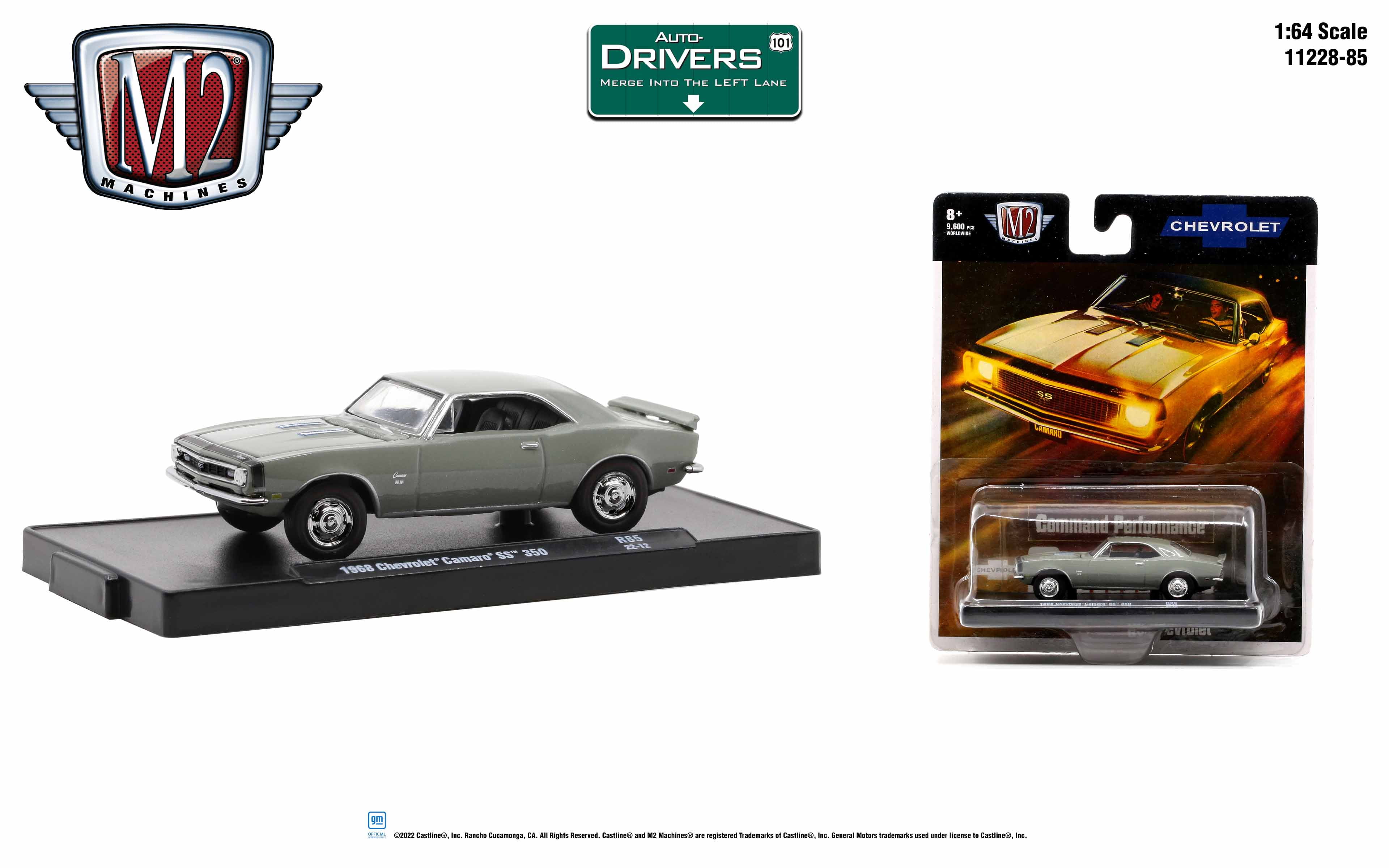 M2 Machines Auto-Drivers 1:64 R85 1968 Chevrolet Camaro - Walmart.com