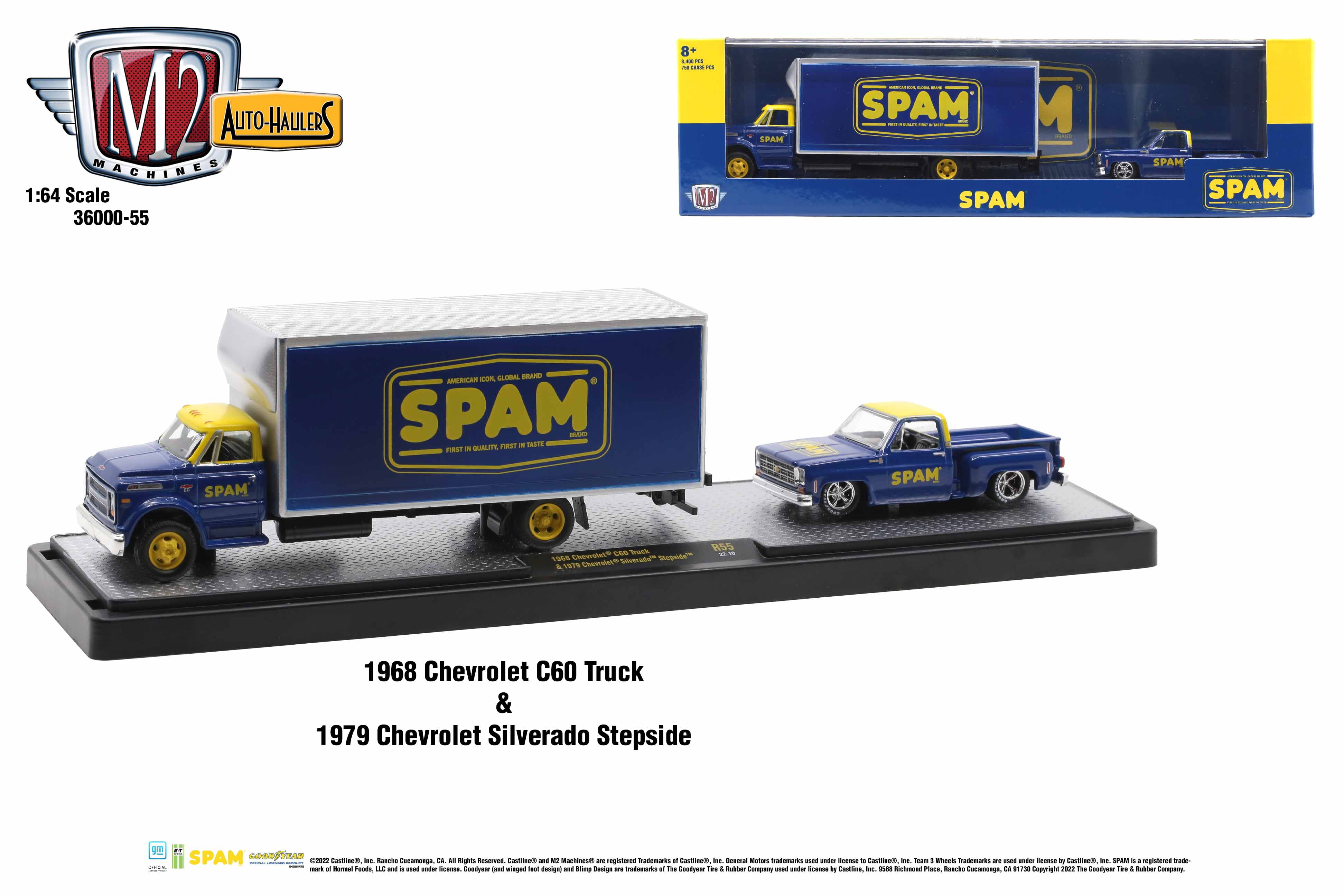 M2 Machines Auto Hauler 55 1968 Chevrolet C60 Truck & 1979 Chevy ...