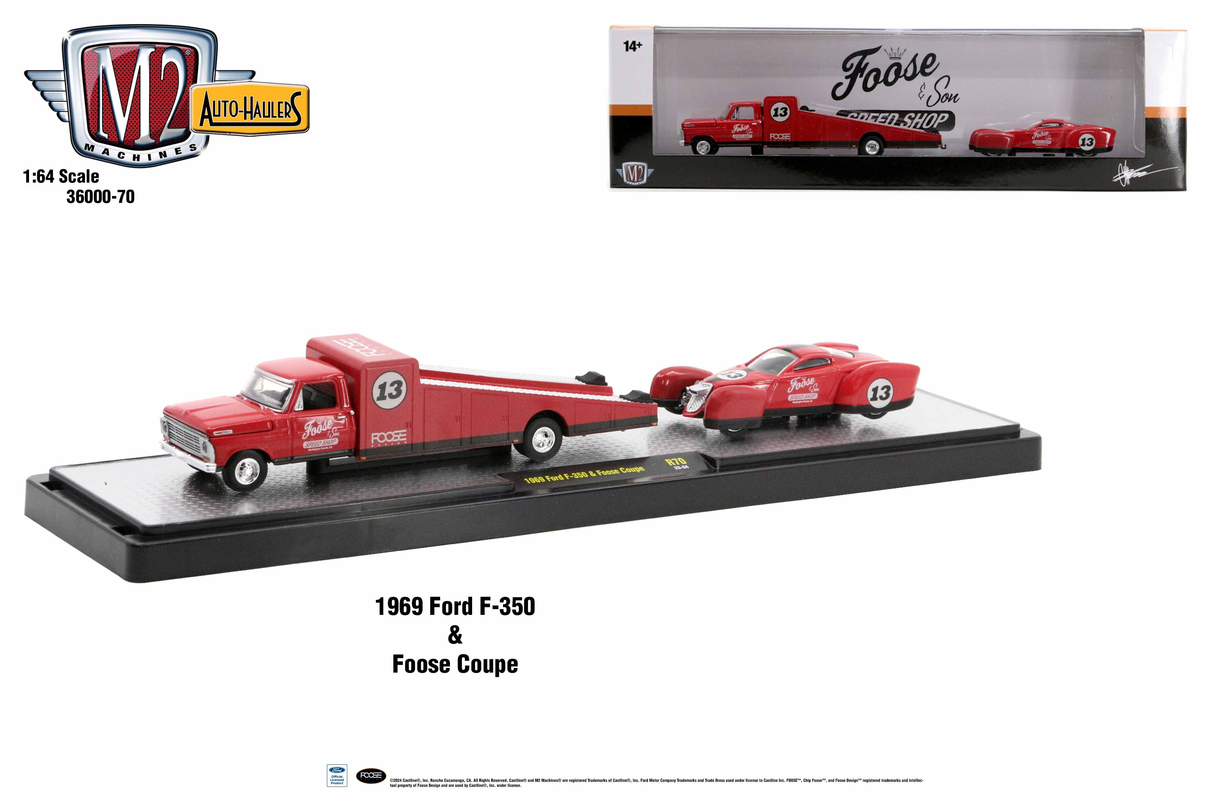 M2 Machines Auto Hauler 70 1969 Ford F350 And Foose Coupe - Walmart.com