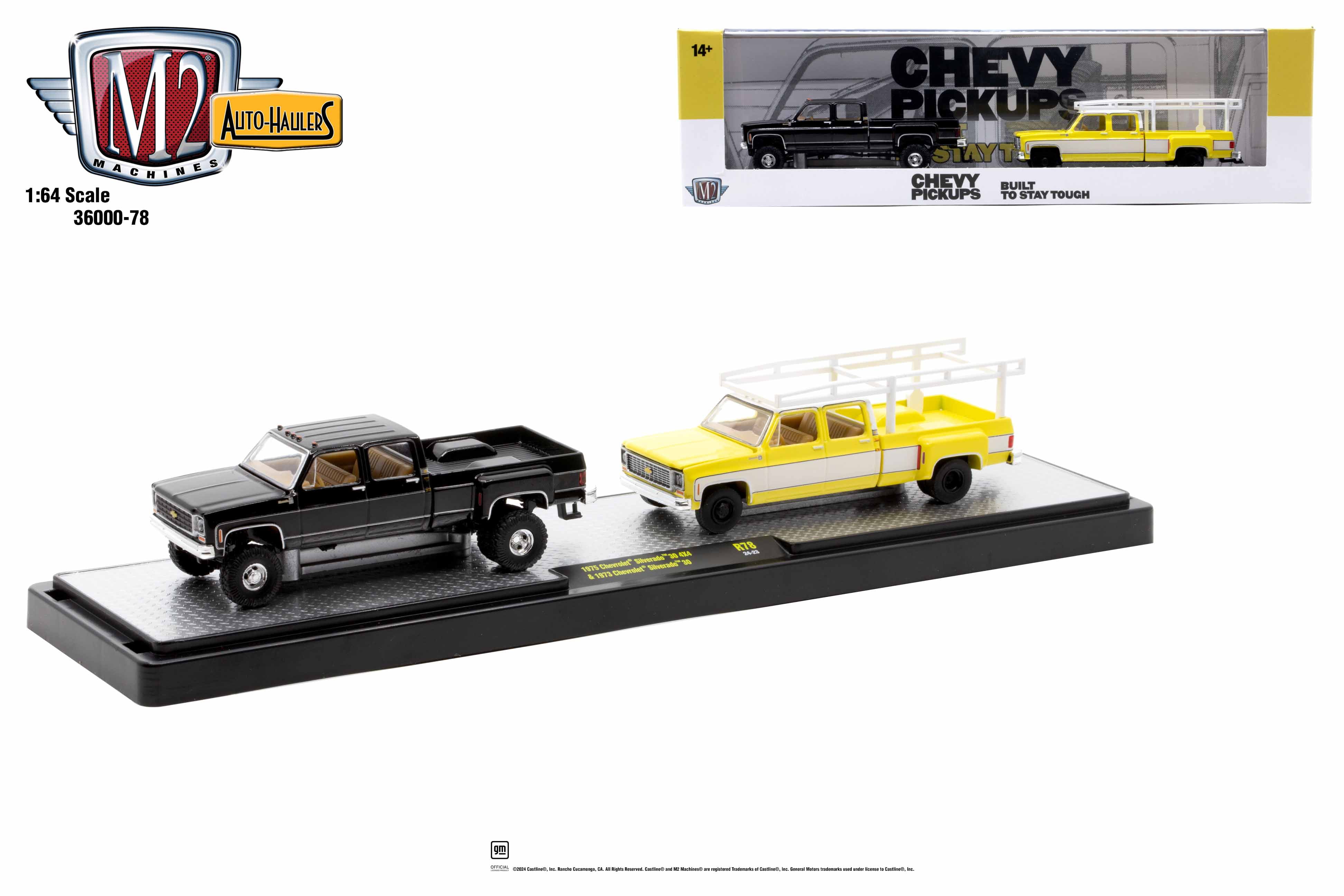M2 Machines Auto Hauler 78 1975 Chevrolet Silverado 30 1973 Chevy ...
