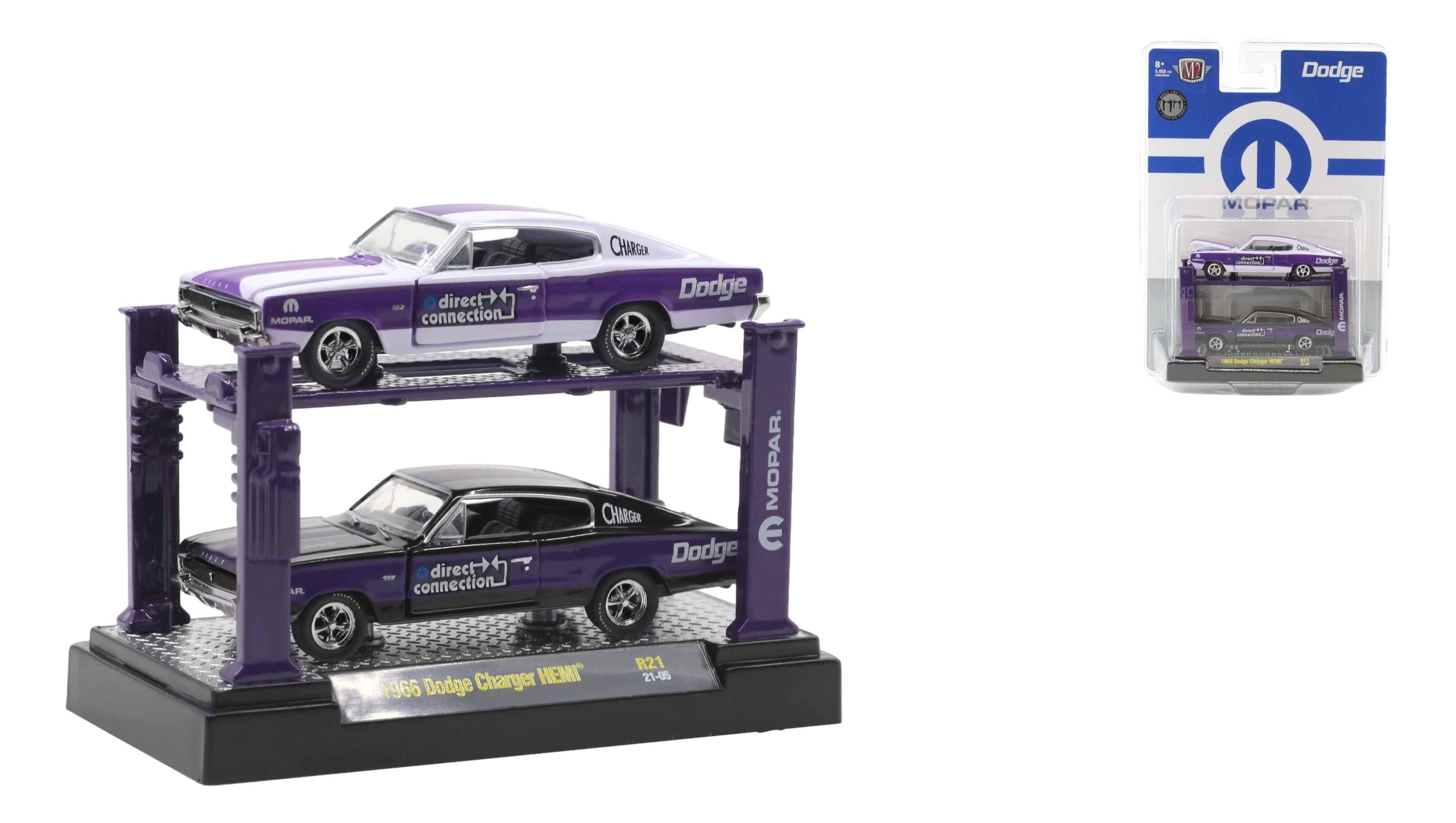 M2 Machines Auto Lift Release 21 1966 Dodge Charger Hemi 2 Pack ...