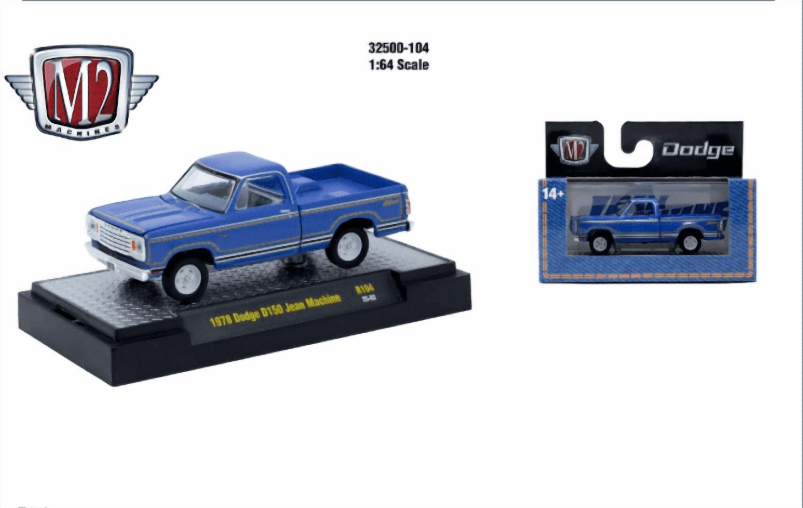 M2 Machines Autothentics Rel 104 1:64 1978 Dodge D150 Jean Machine ...