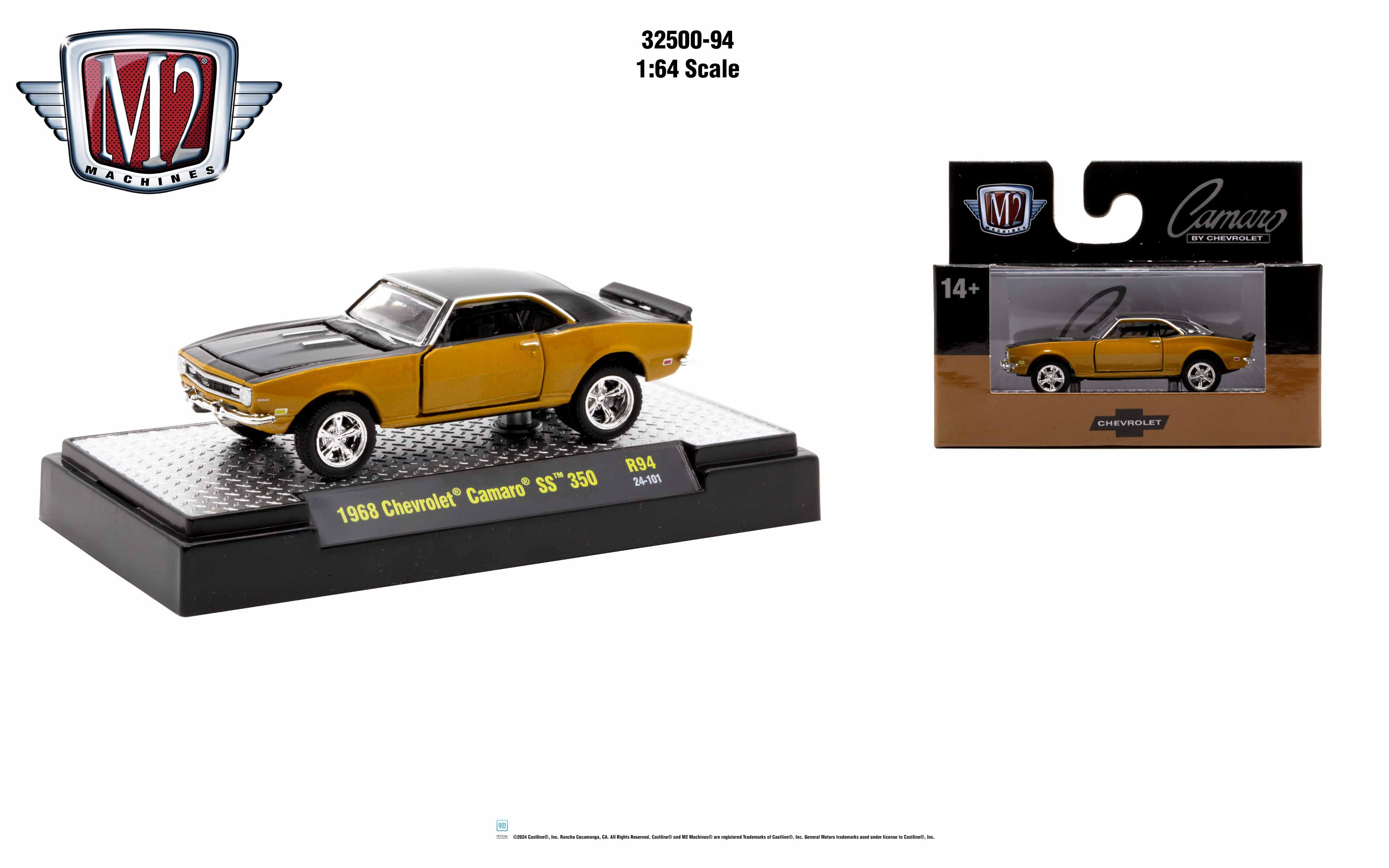 M2 Machines Autothentics Rel 94 1:64 1968 Chevrolet Camaro Ss 350 ...