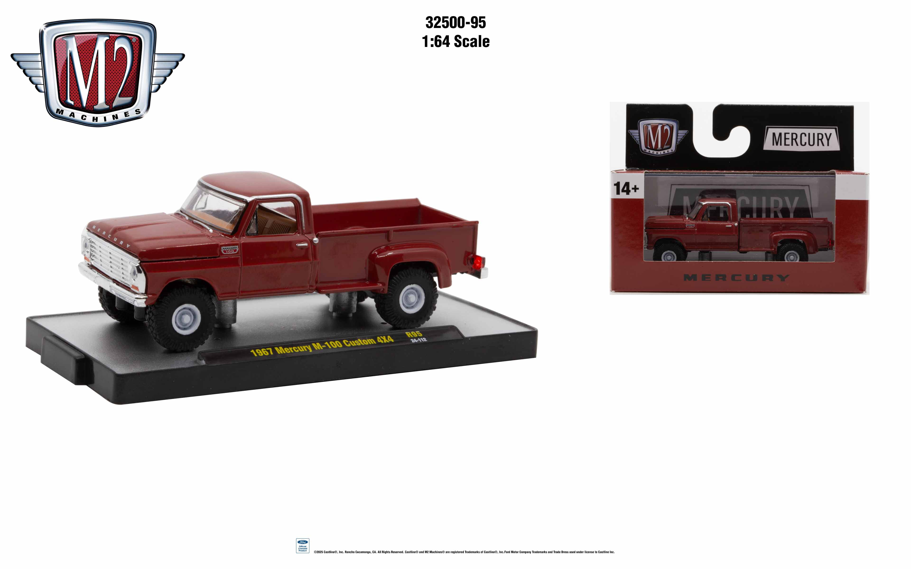 M2 Machines Autothentics Rel 95 1:64 1967 Mercury M-100 Custom 4X4 ...