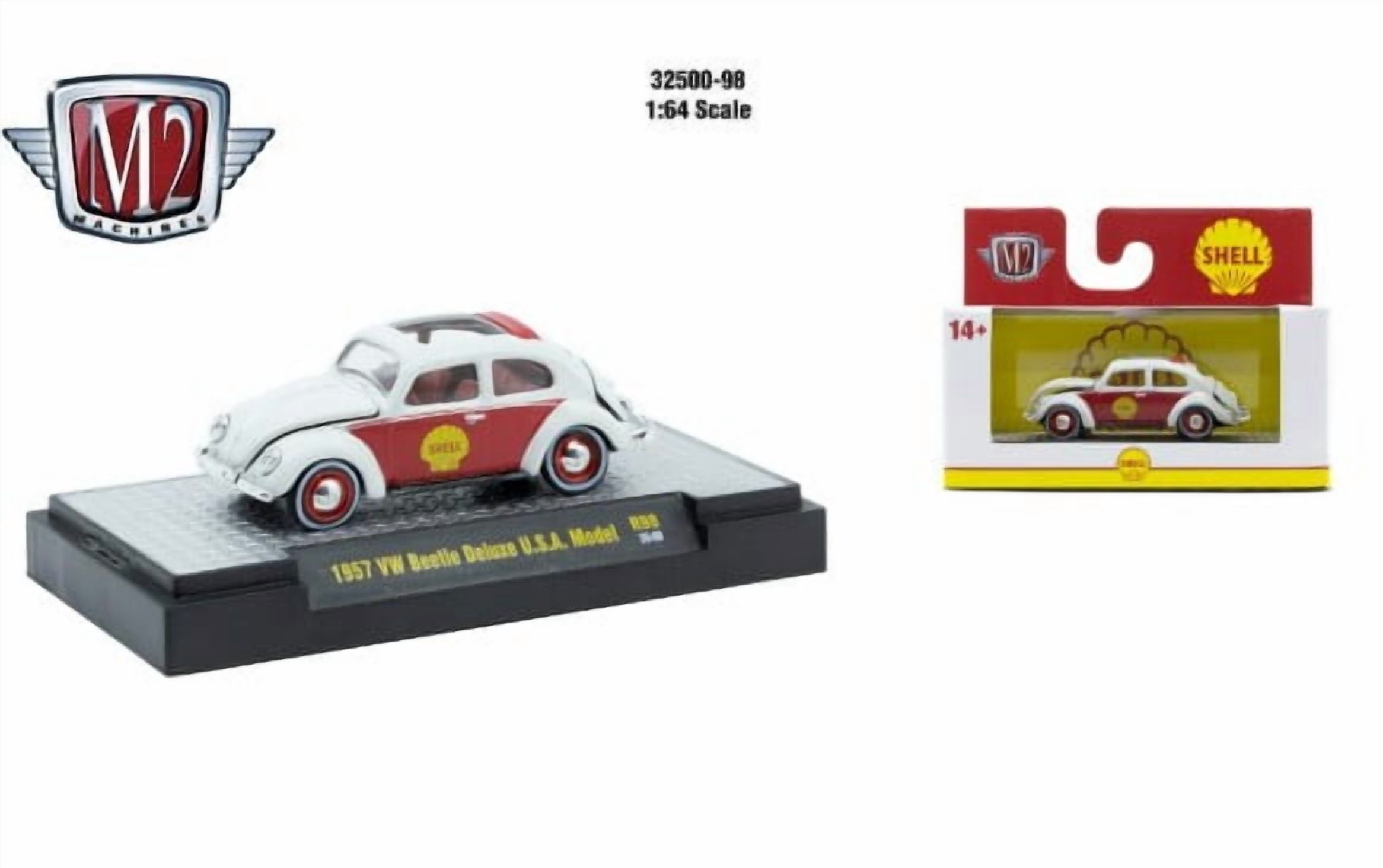 M2 Machines Autothentics Rel 98 1:64 1957 Vw Beetle Deluxe - Walmart.com