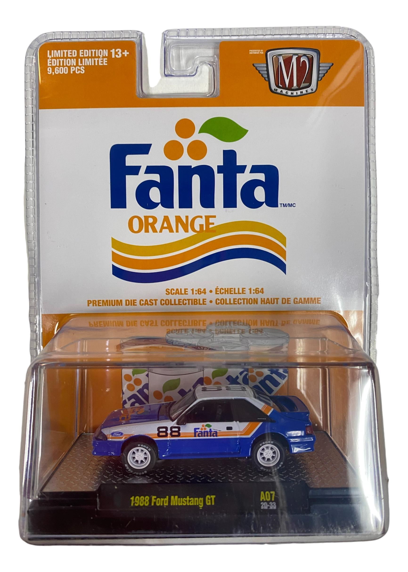 M2 Machines Coca-Cola Release A07 1988 Ford Mustang Gt Fanta Orange ...