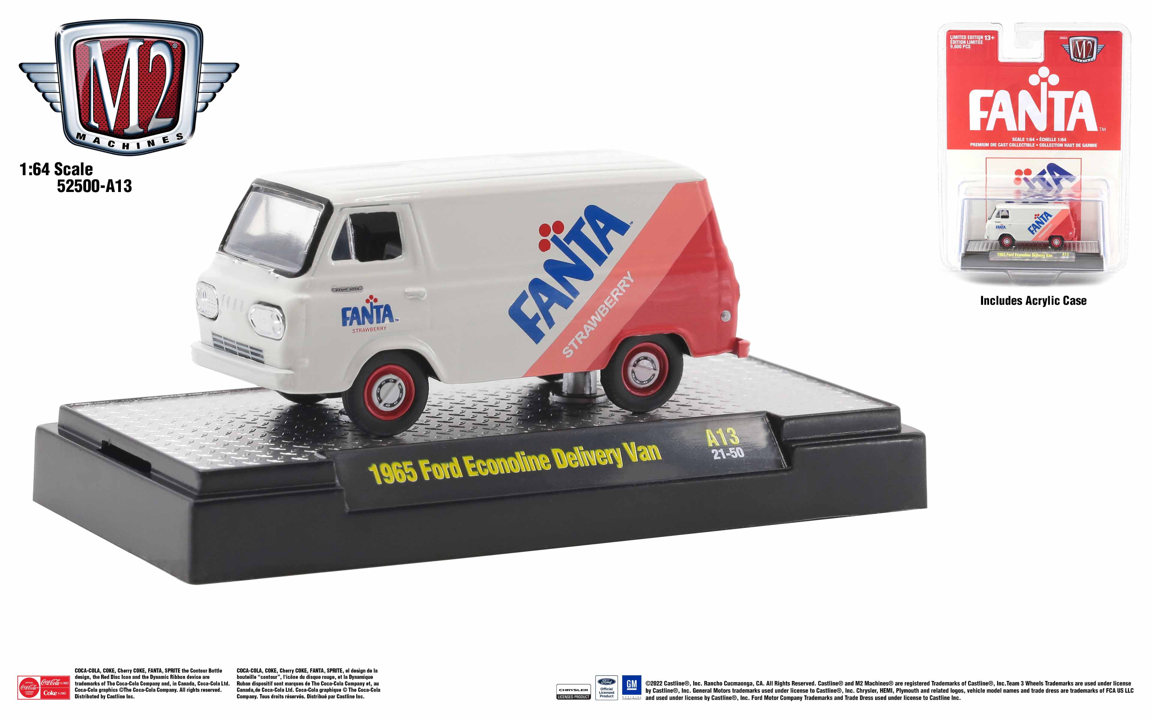 M2 Machines Coca-Cola Release A13 1965 Ford Econoline Delivery Van - Walmart.com