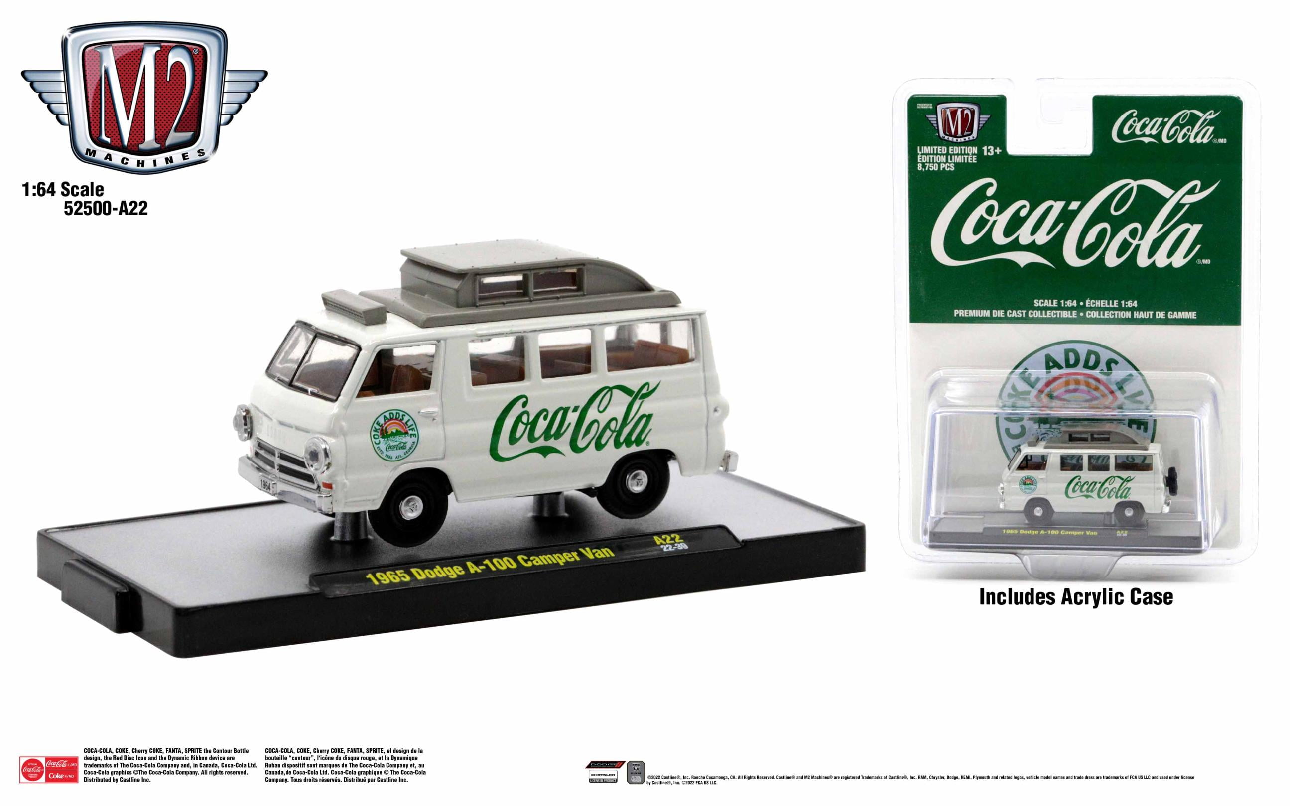 M2 Machines Coca-Cola Release A22 1965 Dodge A-100 Camper Van - Walmart.com