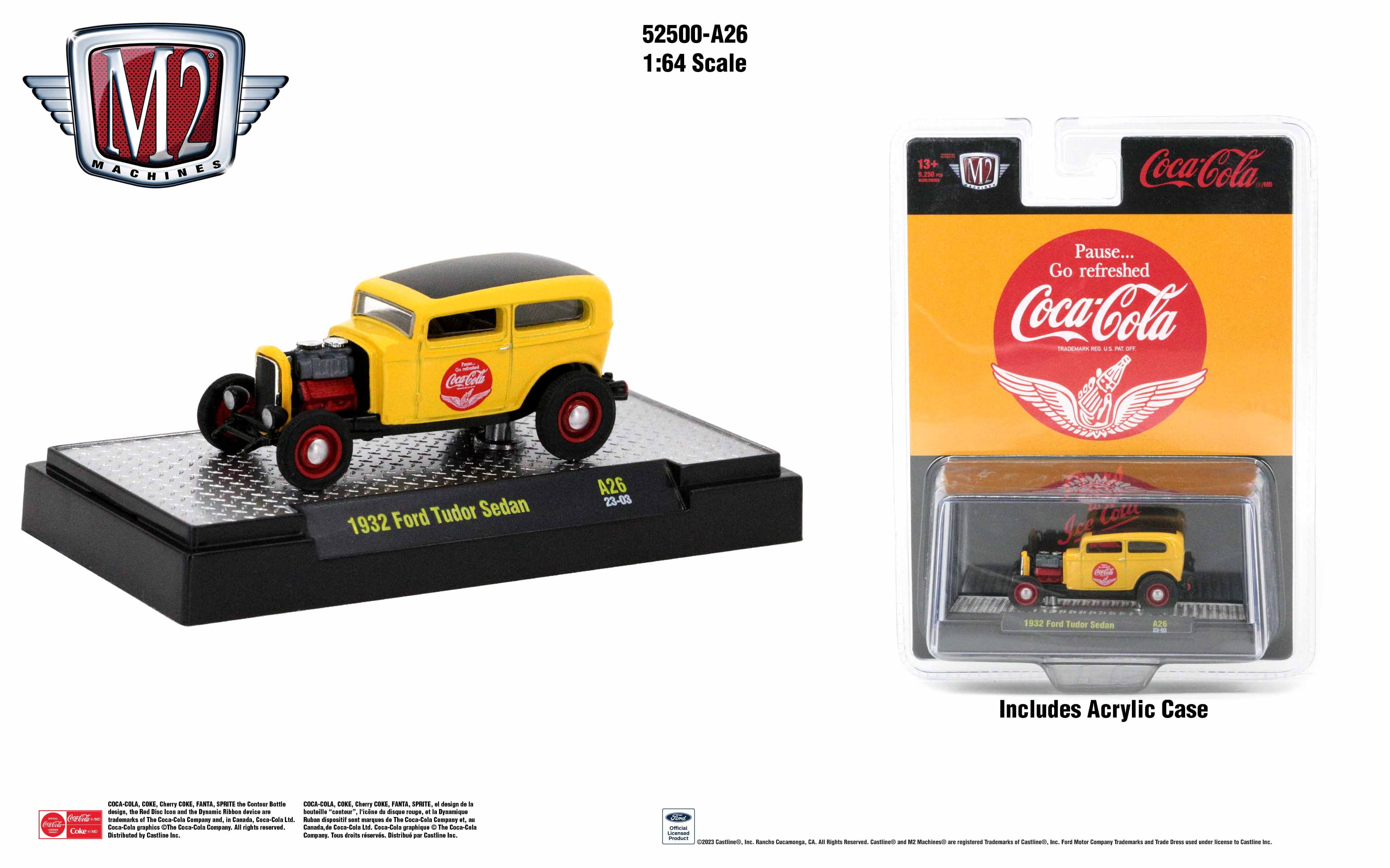 M2 Machines Coca-Cola Release A26 1932 Ford Tudor Sedan - Walmart.com