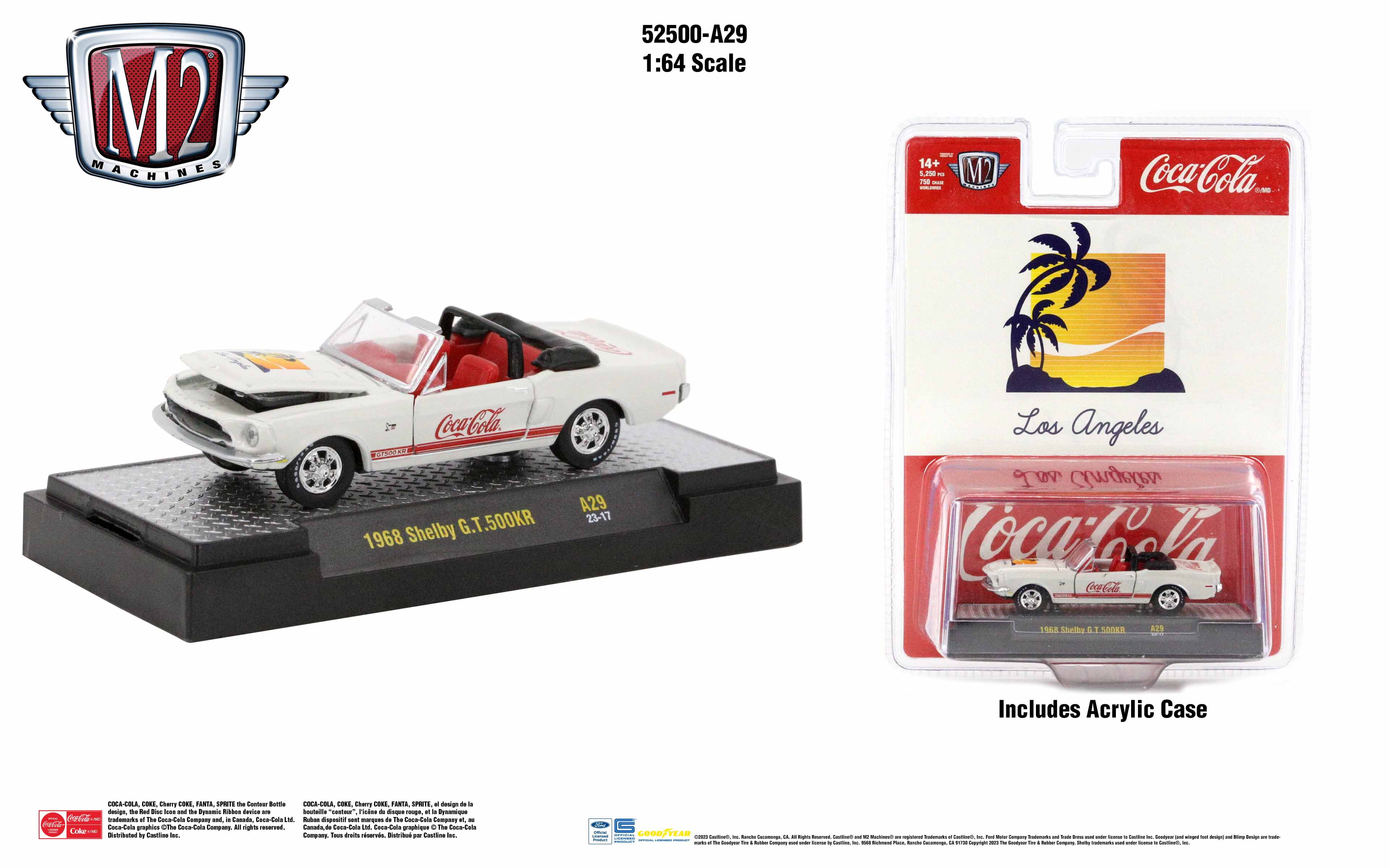 M2 Machines Coca-Cola Release A29 1968 Shelby Gt 500Kr - Walmart.com