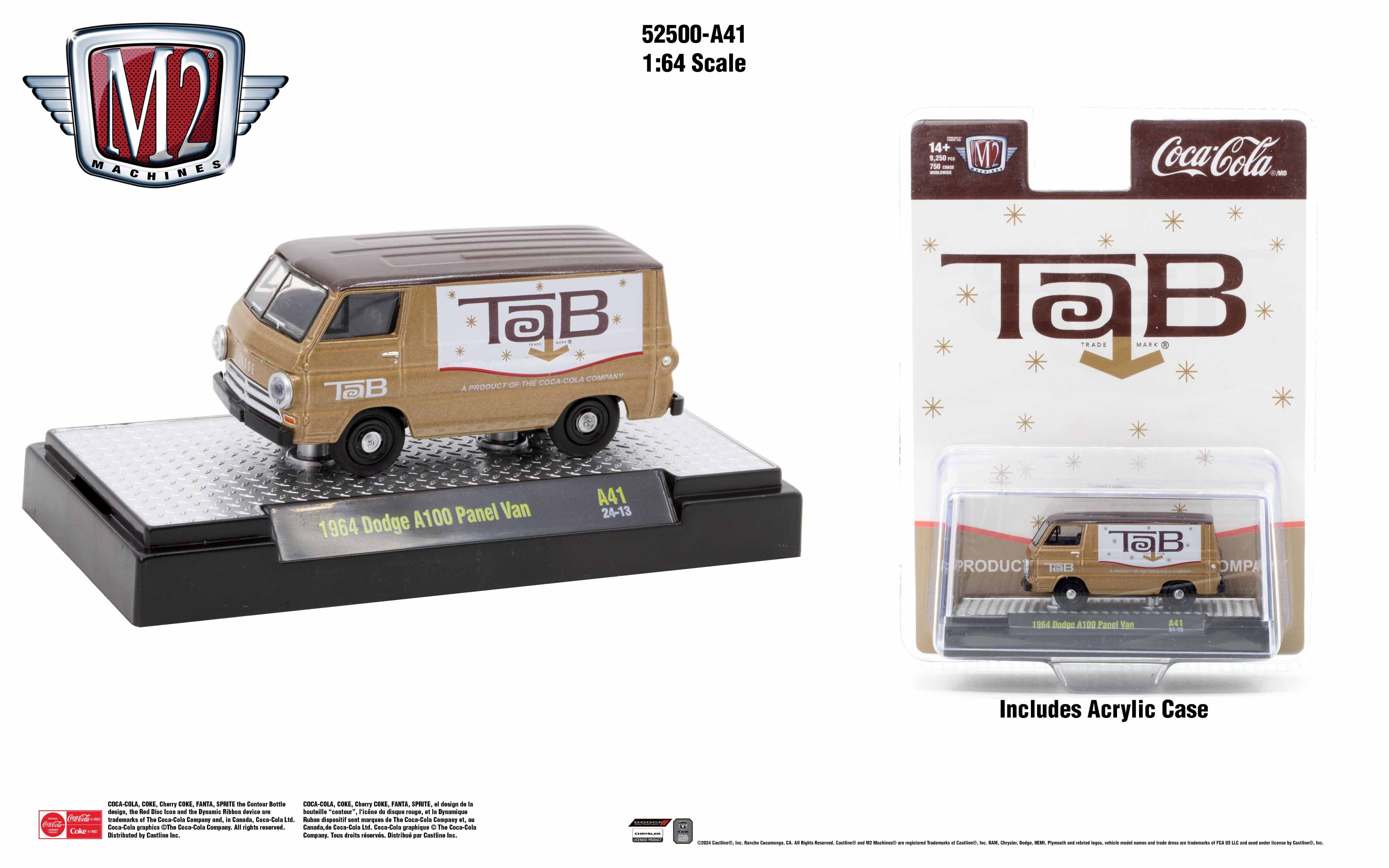 M2 Machines Coca-Cola Release A41 1964 Dodge A100 Panel Van Tab ...