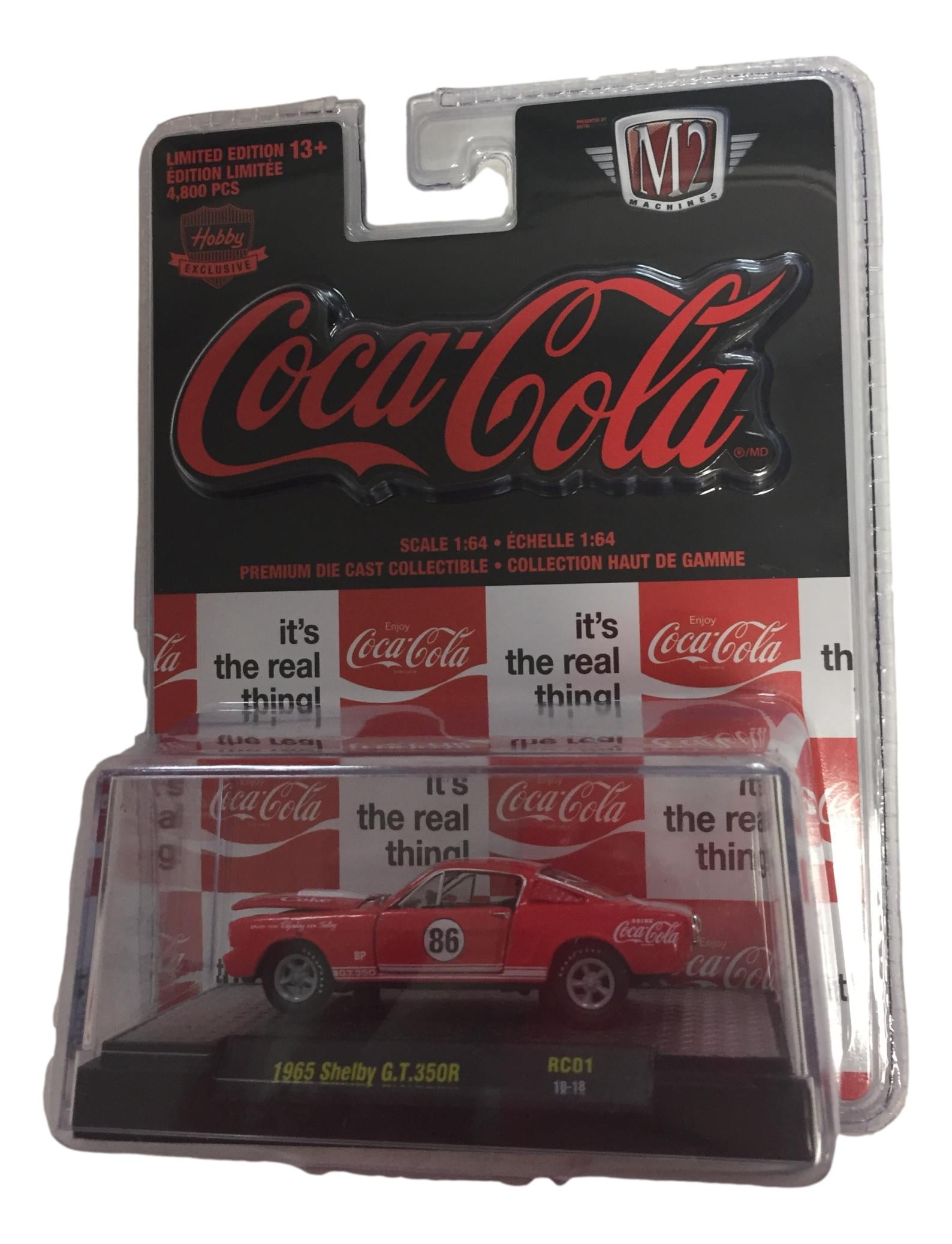 M2 Machines Coca-Cola 1965 Shelby GT 350R Red Diecast Toy Car, 1:64 ...