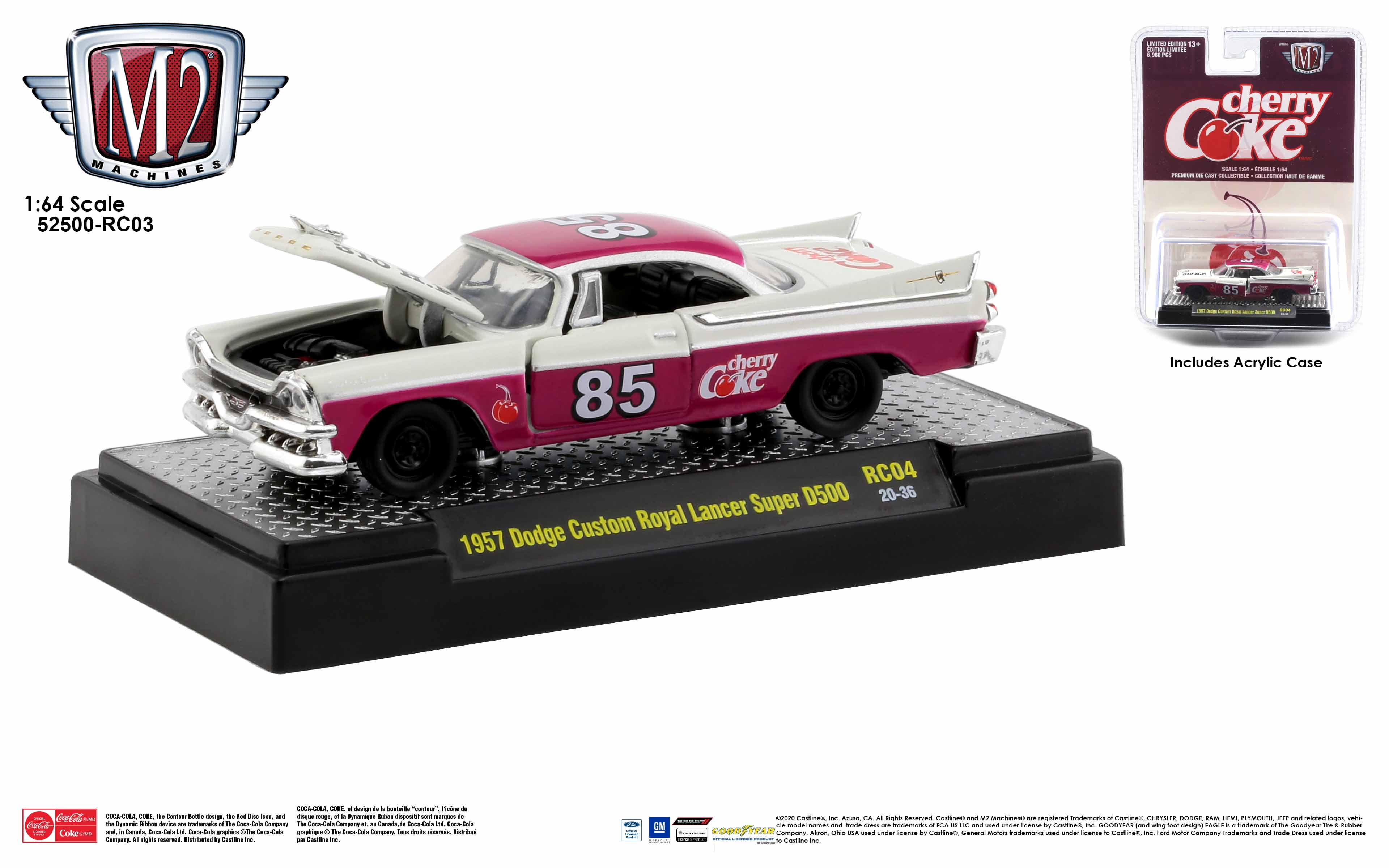 M2 Machines Coca-Cola Release Rc04 1957 Dodge Custom Royal Lancer Super ...