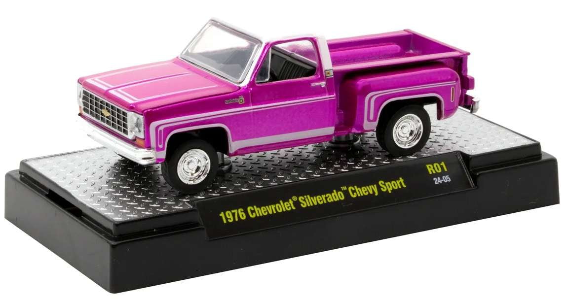 M2 Machines Pink Chrome Series 1976 Chevrolet Silverado Chevy Sport ...