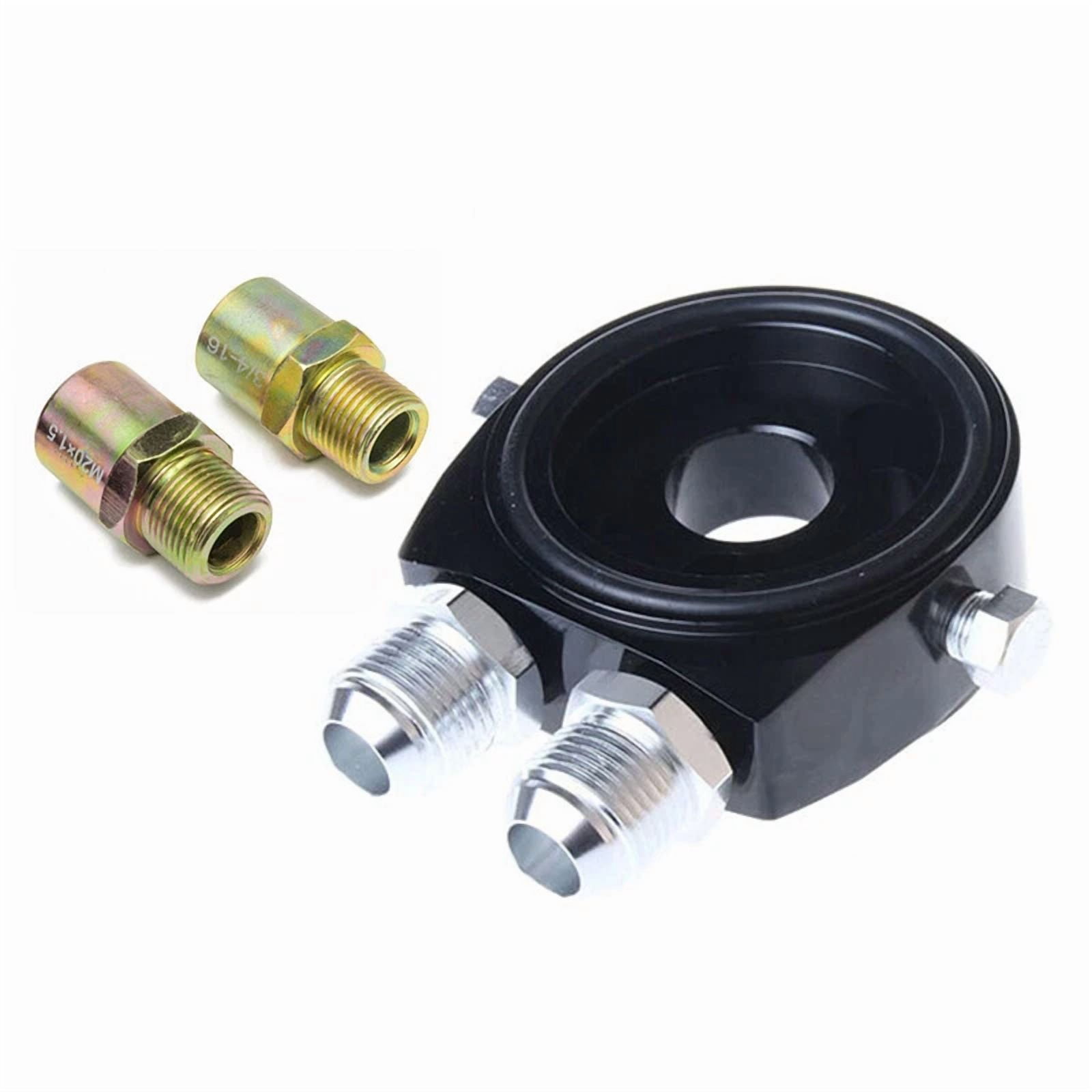 M20/1.5" INCH ENGINE OIL FILTER SANDWICH PLATE ADAPTER 1/8 NPT TEMP ...