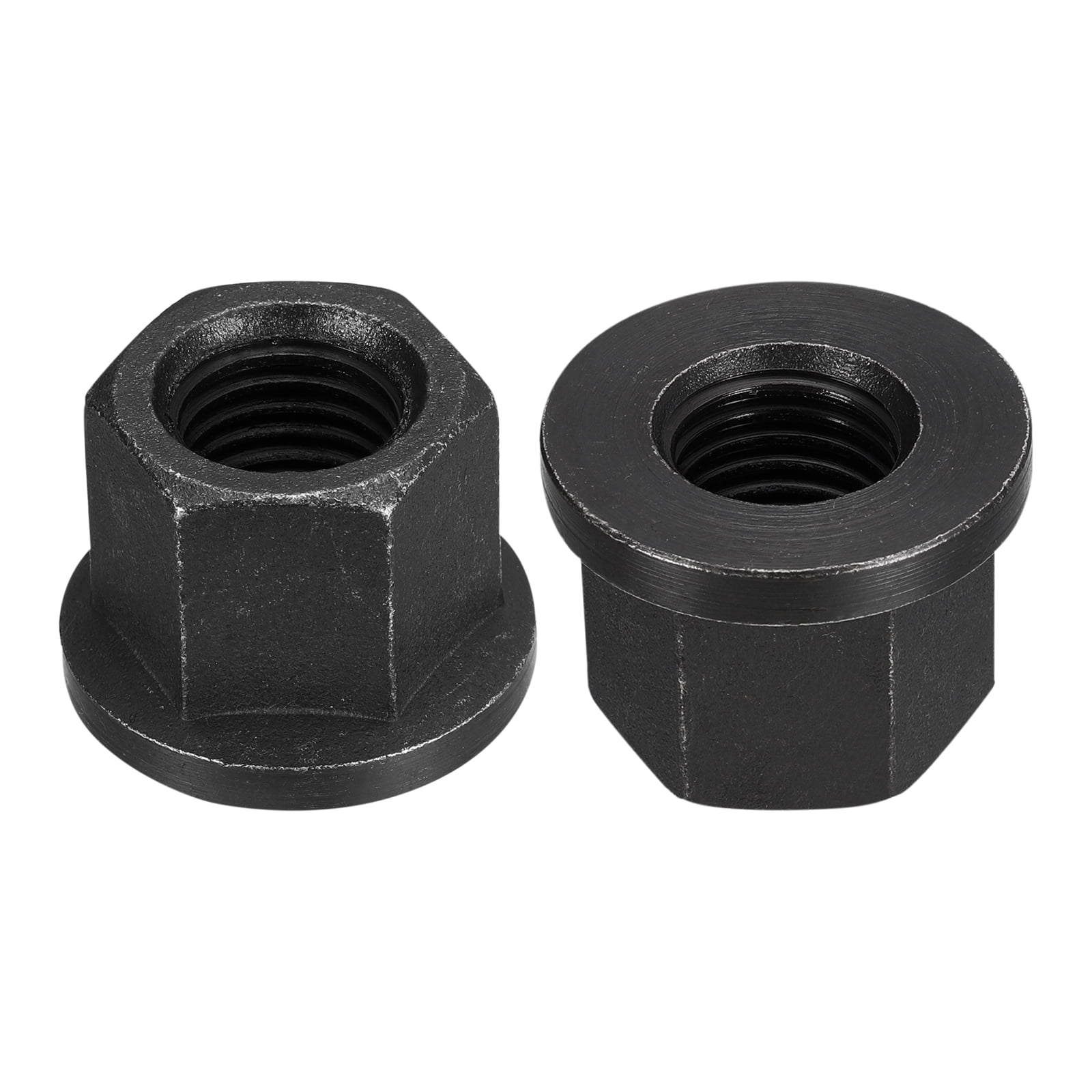 M20 Flange Hex Nuts, 2 Pack Grade 8.8 Carbon Steel Black Oxide Finished ...