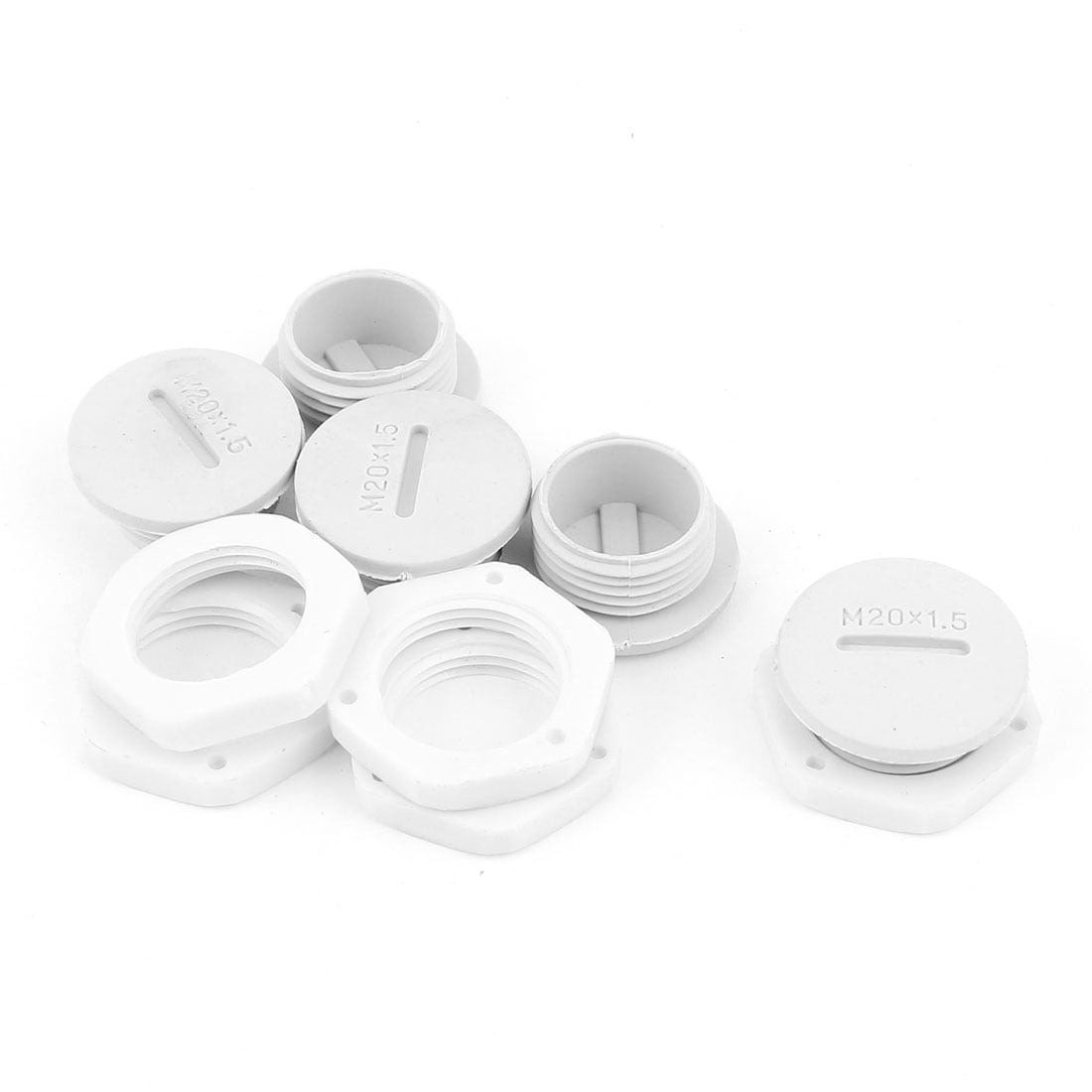 M20 x 1.5cm Plastic Round Head Pipe Plug Adapter White 5Pcs - Walmart.com