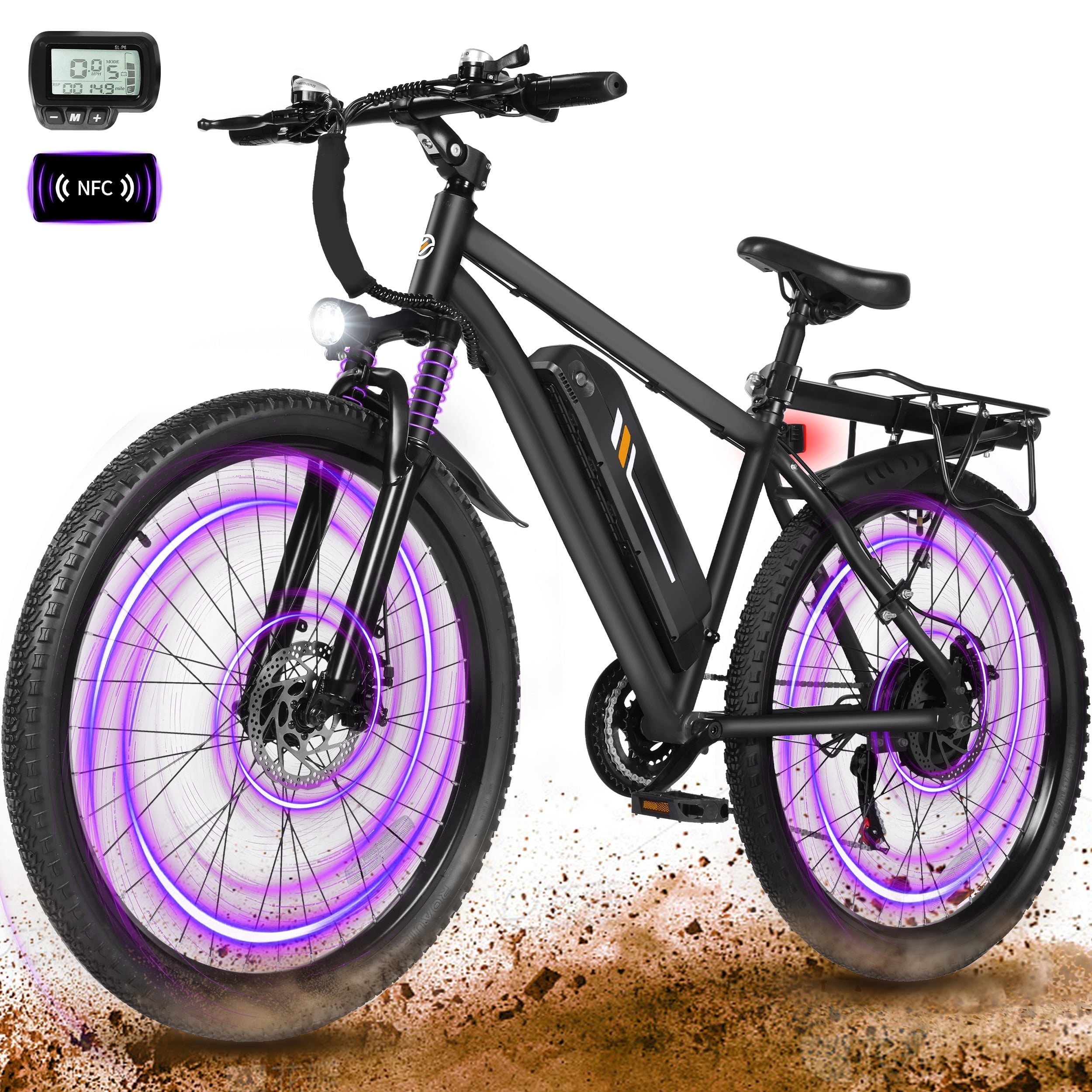 ESKUTE M200 Electric Bike for Adults, 21-Speed Gear 27.5" Mountain ...