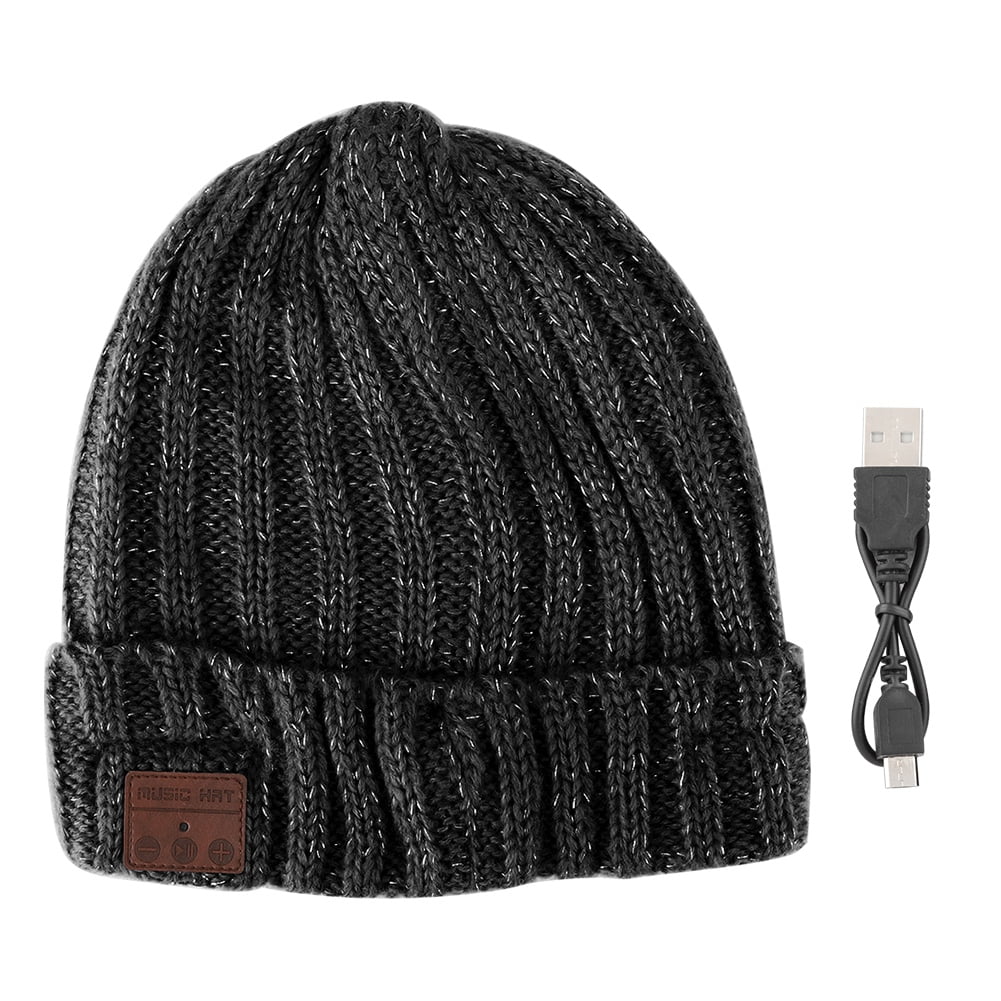 M216-06 Wireless Bluetooth Knitting Hat Music with Stereo Headphone ...