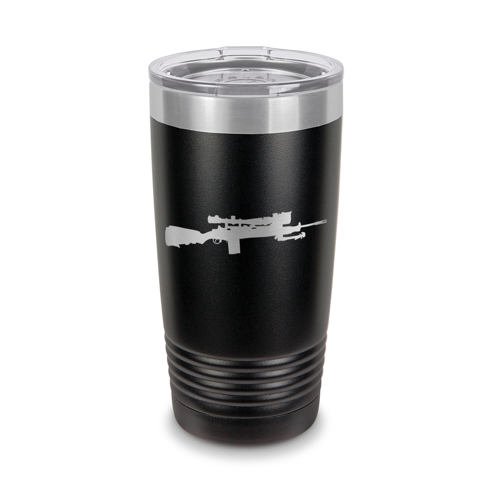 M21A / C-IED Rifle Tumbler 20 oz - Laser Engraved w/ Clear Lid ...