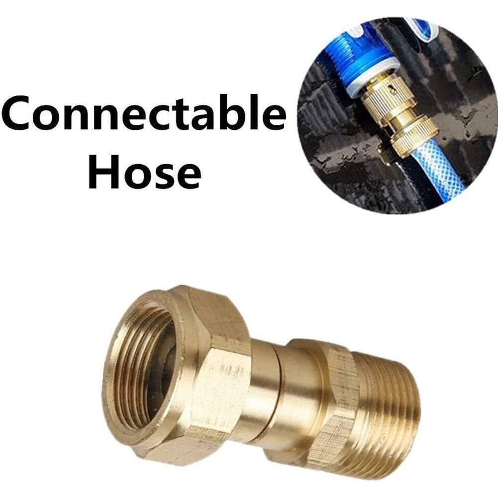 M22 14mm Brass Pressure Washer Swivel Joint Connector Hose Adapter ...