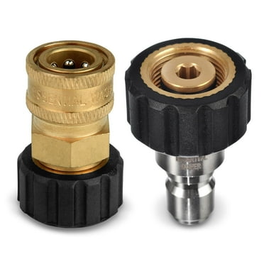 ESSENTIAL WASHER Plated Steel 3/8" Male Quick Connect Fittings Pressure ...