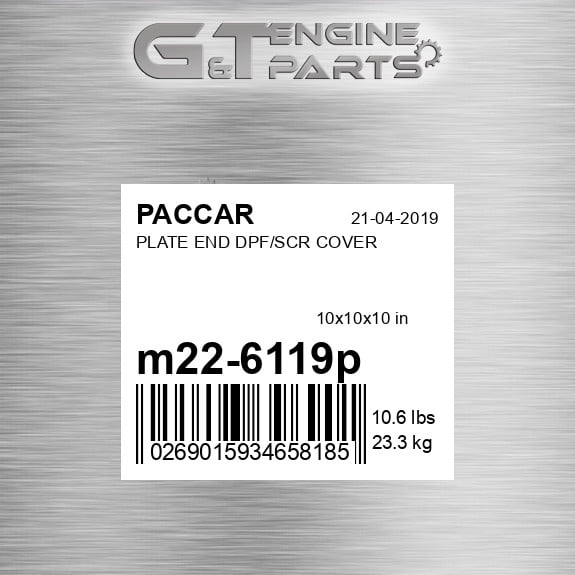 M22-6119P PLATE END DPF/SCR COVER fits Paccar (New OEM) - Walmart.com