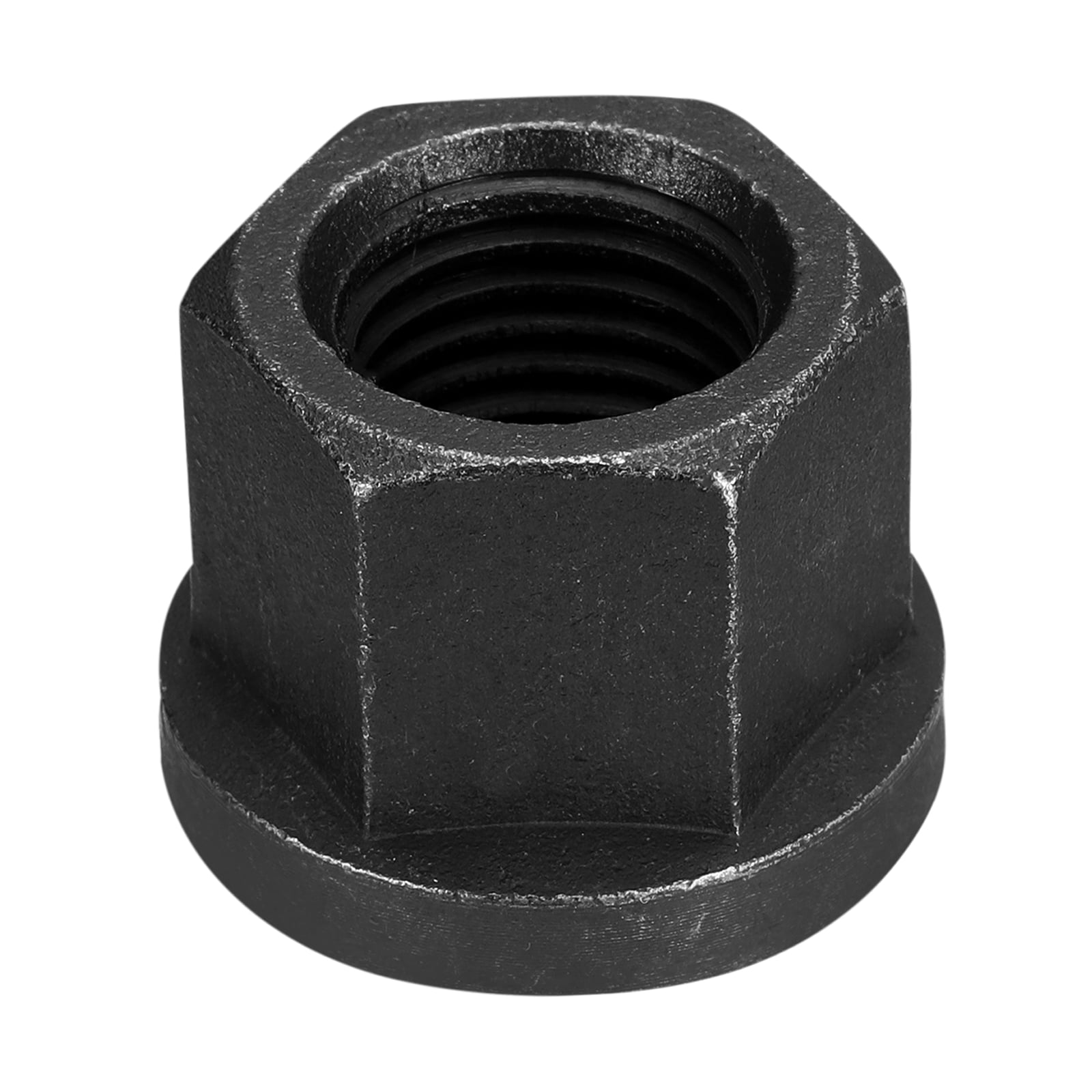 M22 Flange Hex Nut, 1 Pack Grade 8.8 Carbon Steel Black Oxide Finished ...