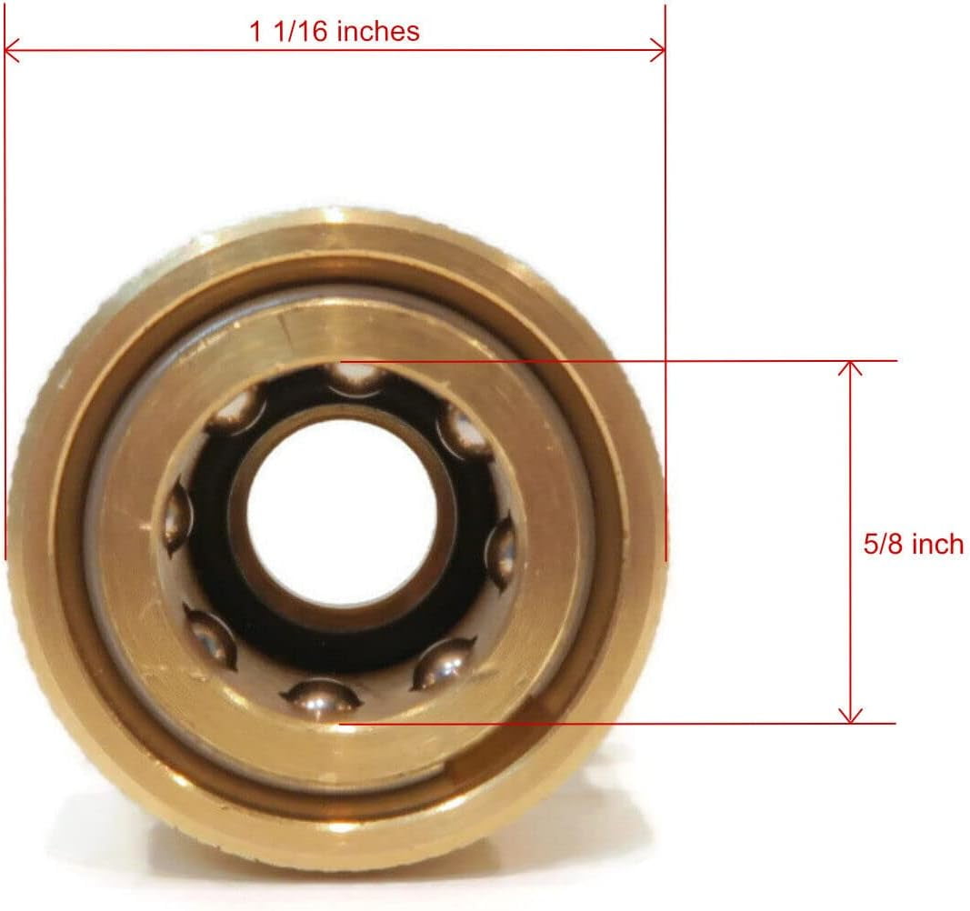 M22 MPT X 3/8" Brass Quick Connect Coupler For Valley Industries PK ...