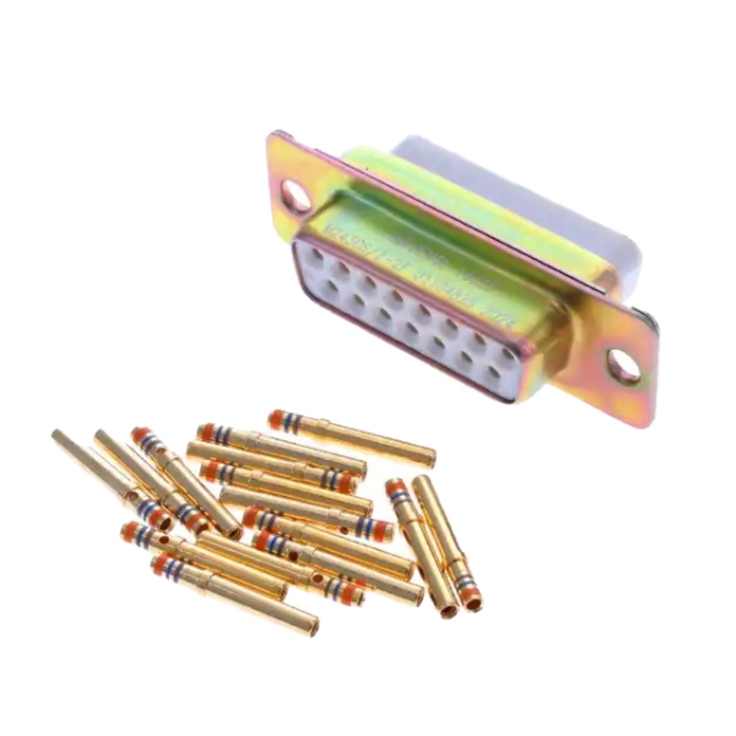 M24308/2-2F D-Sub Receptacle 15 Position, Female Sockets Connector ...