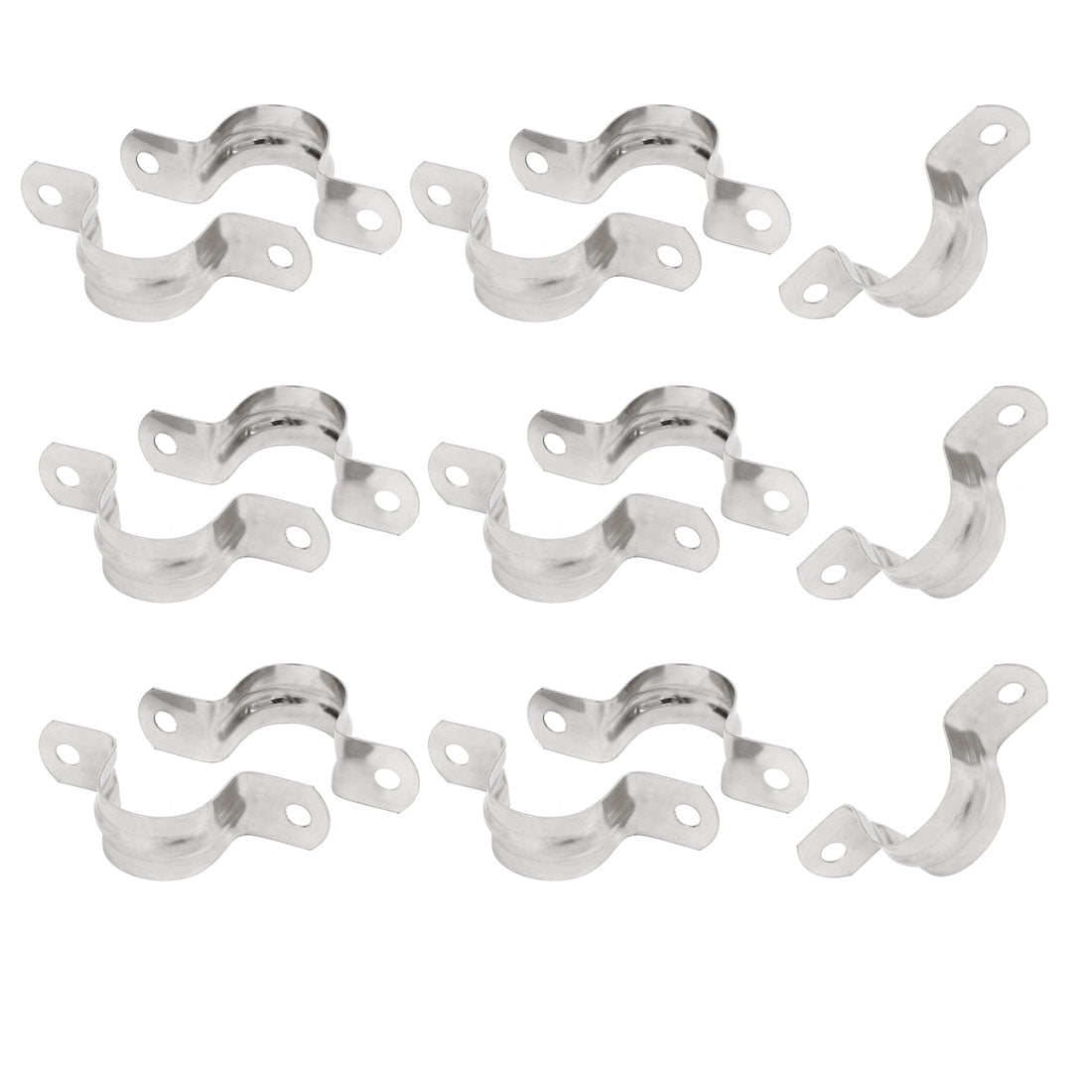 M25 304 Stainless Steel Two Hole Pipe Straps Tension Tube Clip Clamp ...