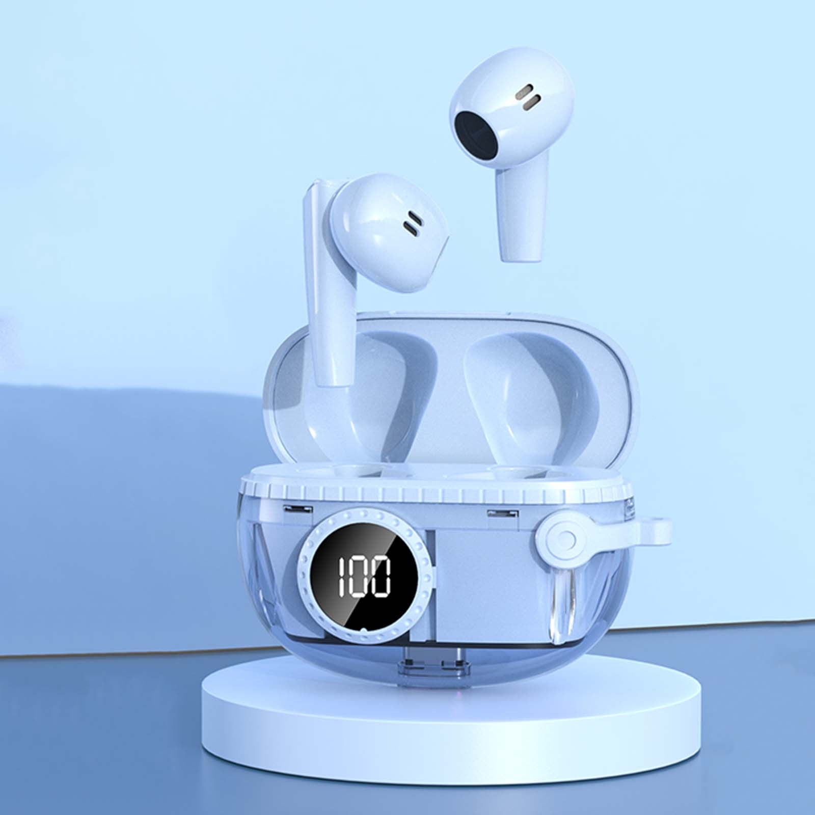 M25 Bluetooth Headset, Binaural Digital Display with Transparent ...